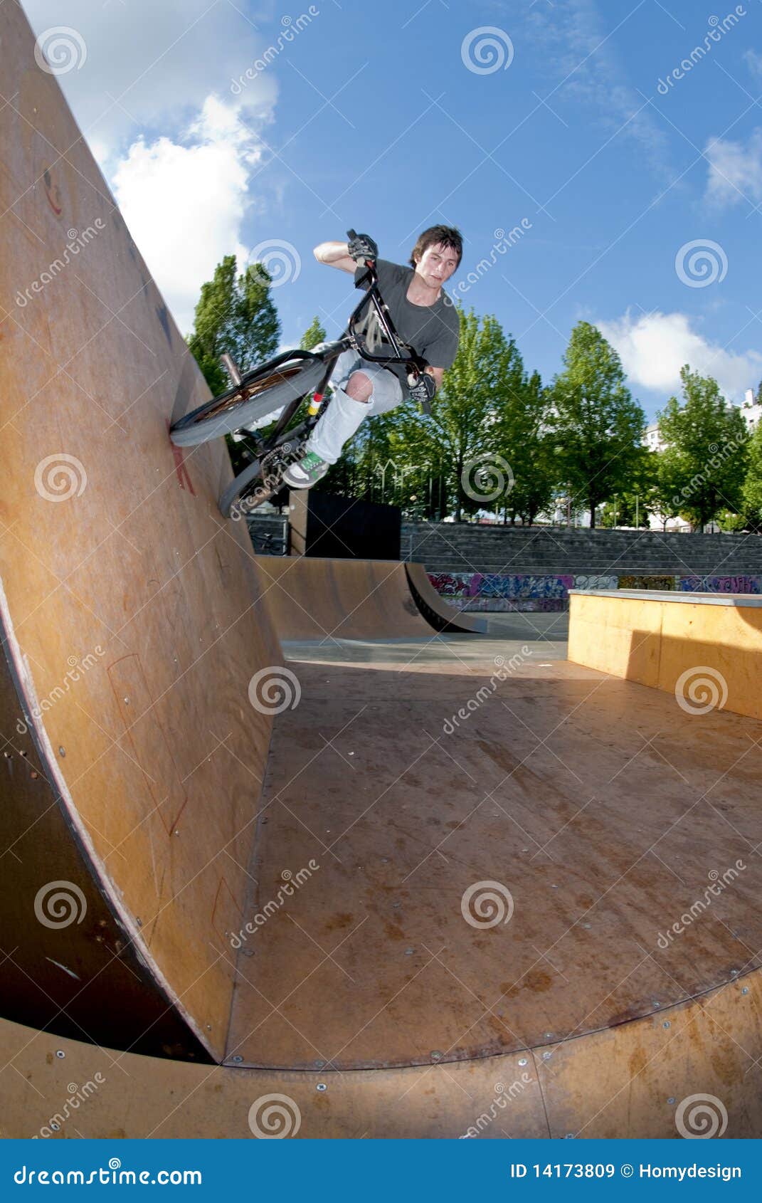 BMX Wall Ride stock image. Image of speed, hill, silhouette - 14173809