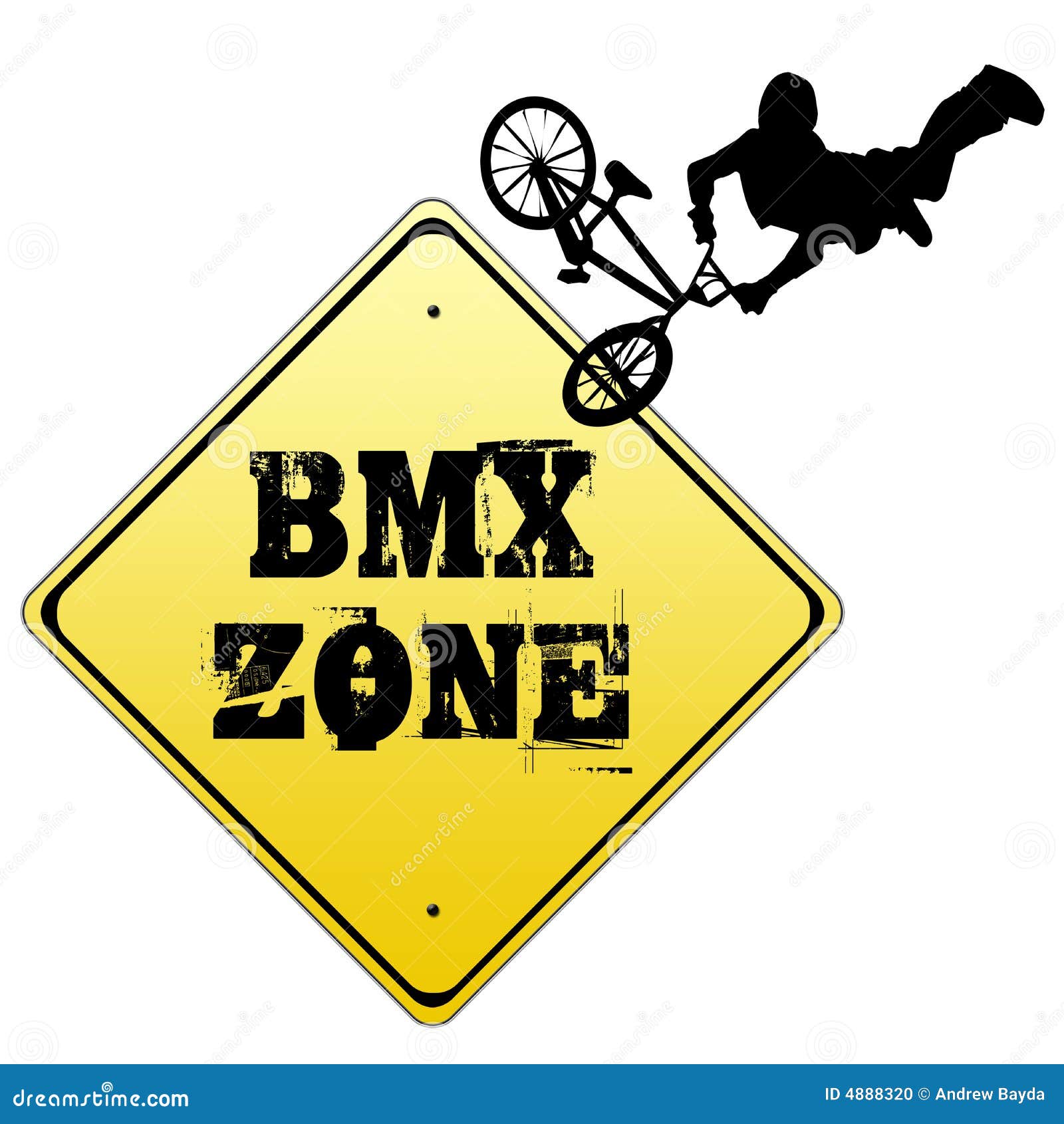 BMX zone sign stock illustration. Illustration of child - 4888320
