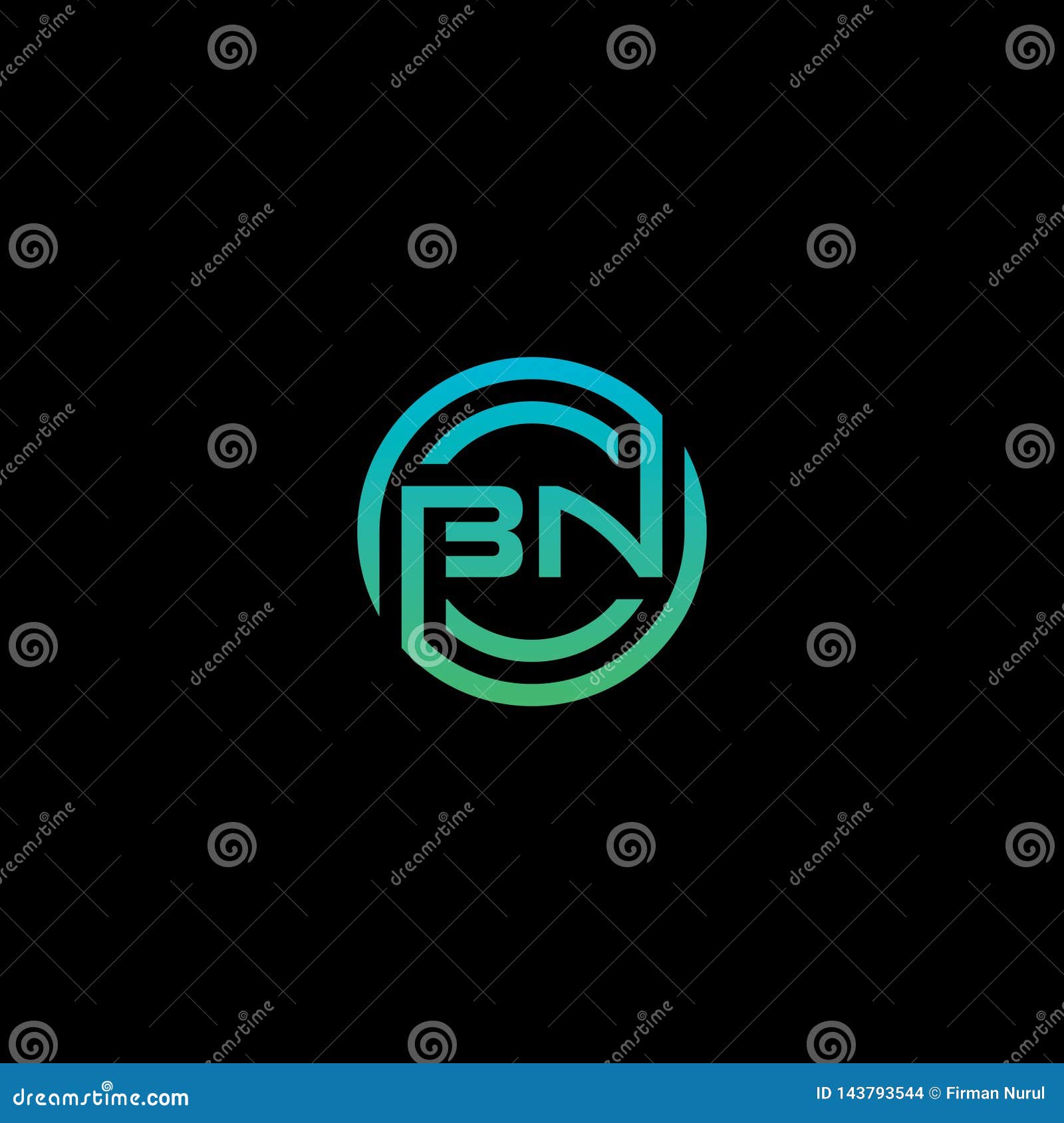 BN Circle Logo Template Vector Stock Vector - Illustration of design ...