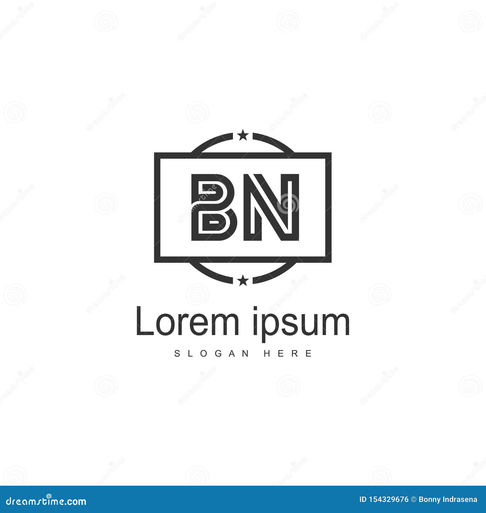 BN Letter Logo Design. Creative Modern BN Letters Icon Illustration ...