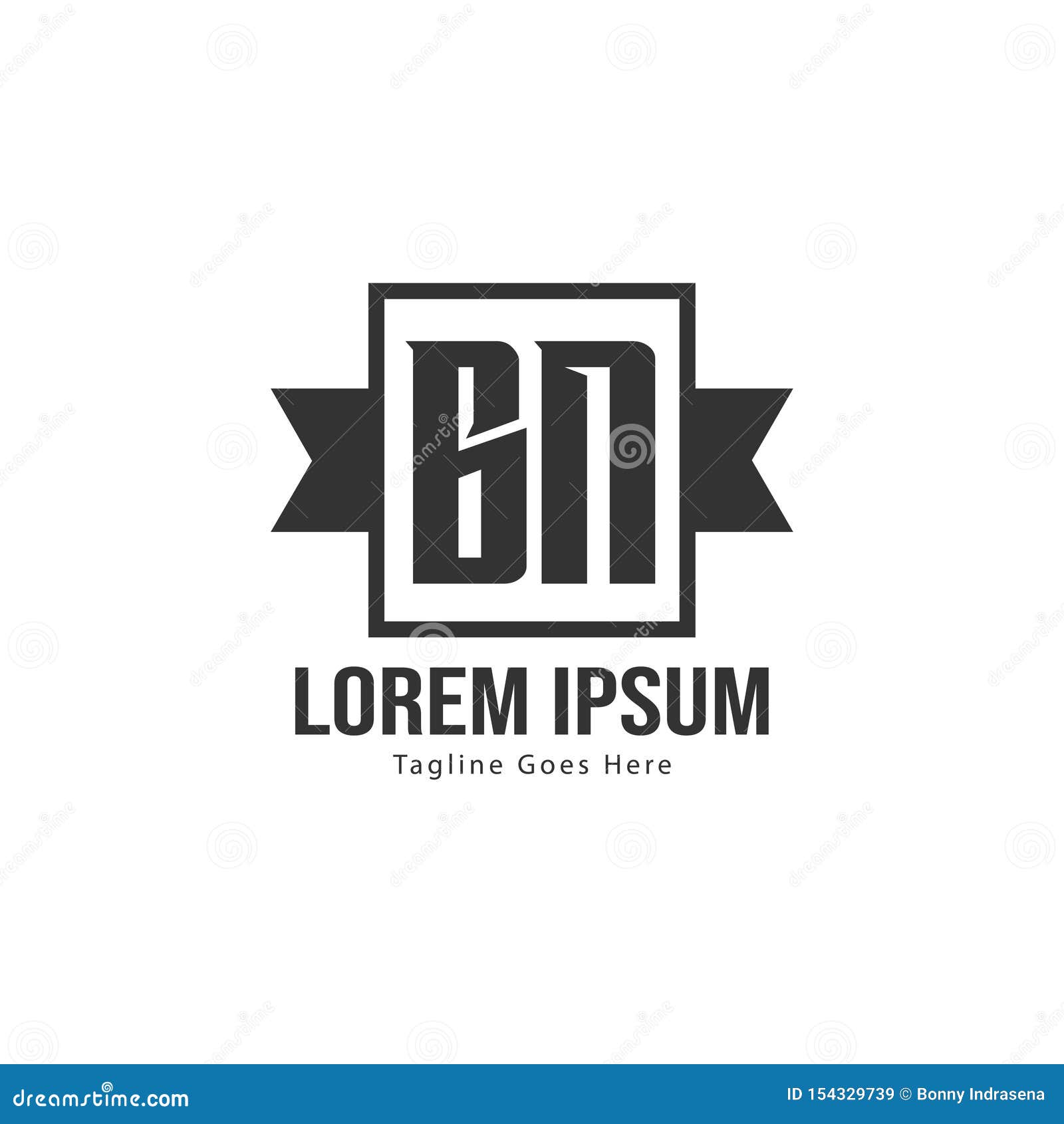 BN Letter Logo Design. Creative Modern BN Letters Icon Illustration ...
