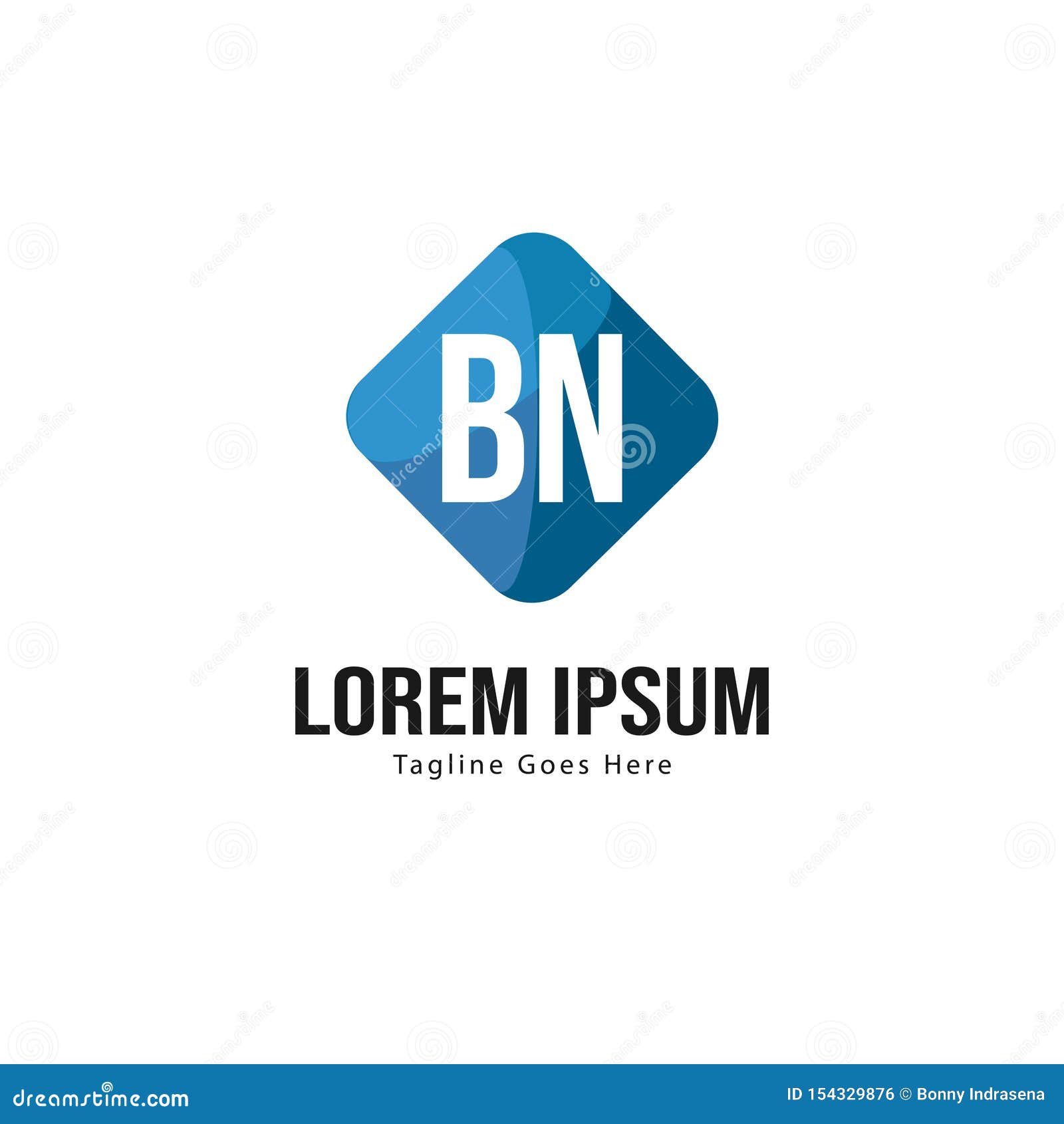 BN Letter Logo Design. Creative Modern BN Letters Icon Illustration ...