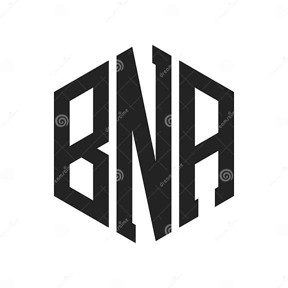 BNA Logo Design. Initial Letter BNA Monogram Logo Using Hexagon Shape ...