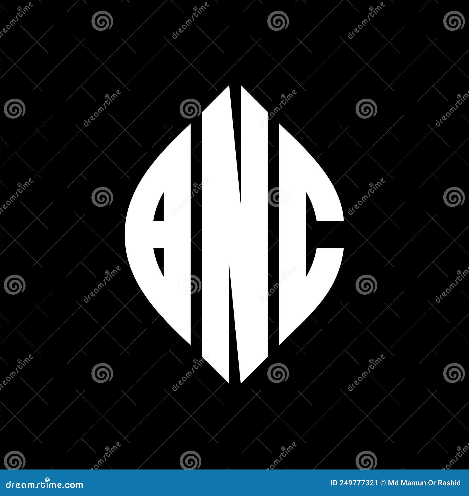 BNC Circle Letter Logo Design with Circle and Ellipse Shape. BNC ...