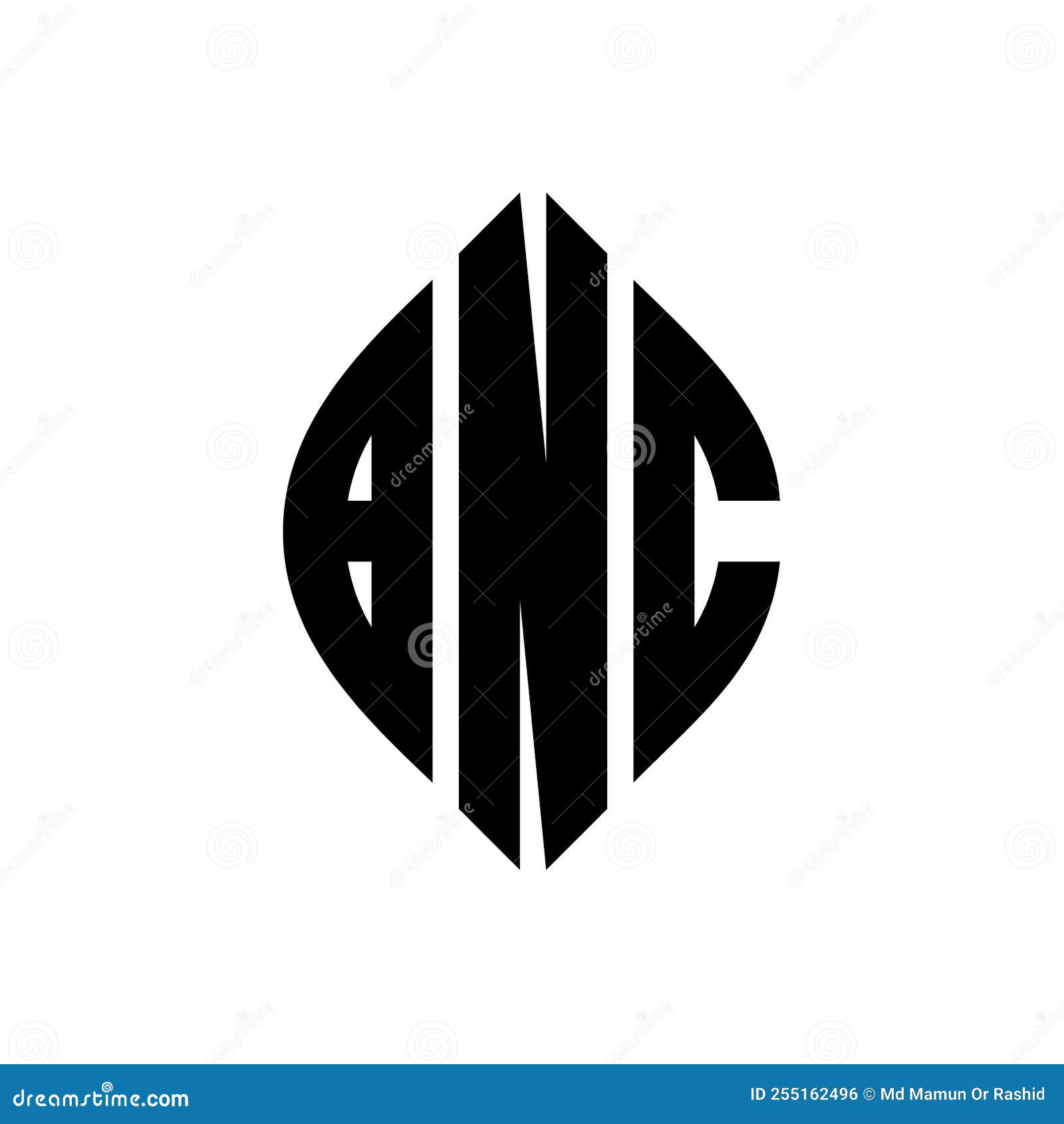 BNC Circle Letter Logo Design with Circle and Ellipse Shape. BNC ...