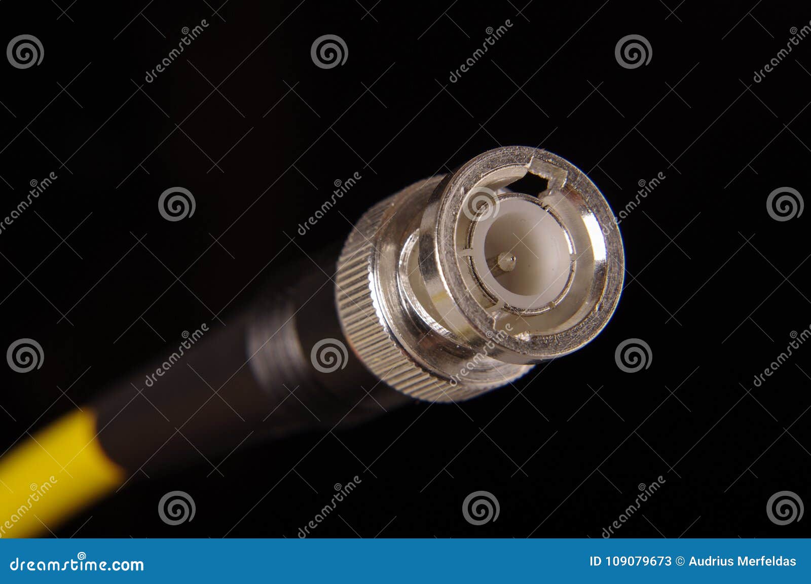 BNC connector of RF cable stock image. Image of jack - 109079673