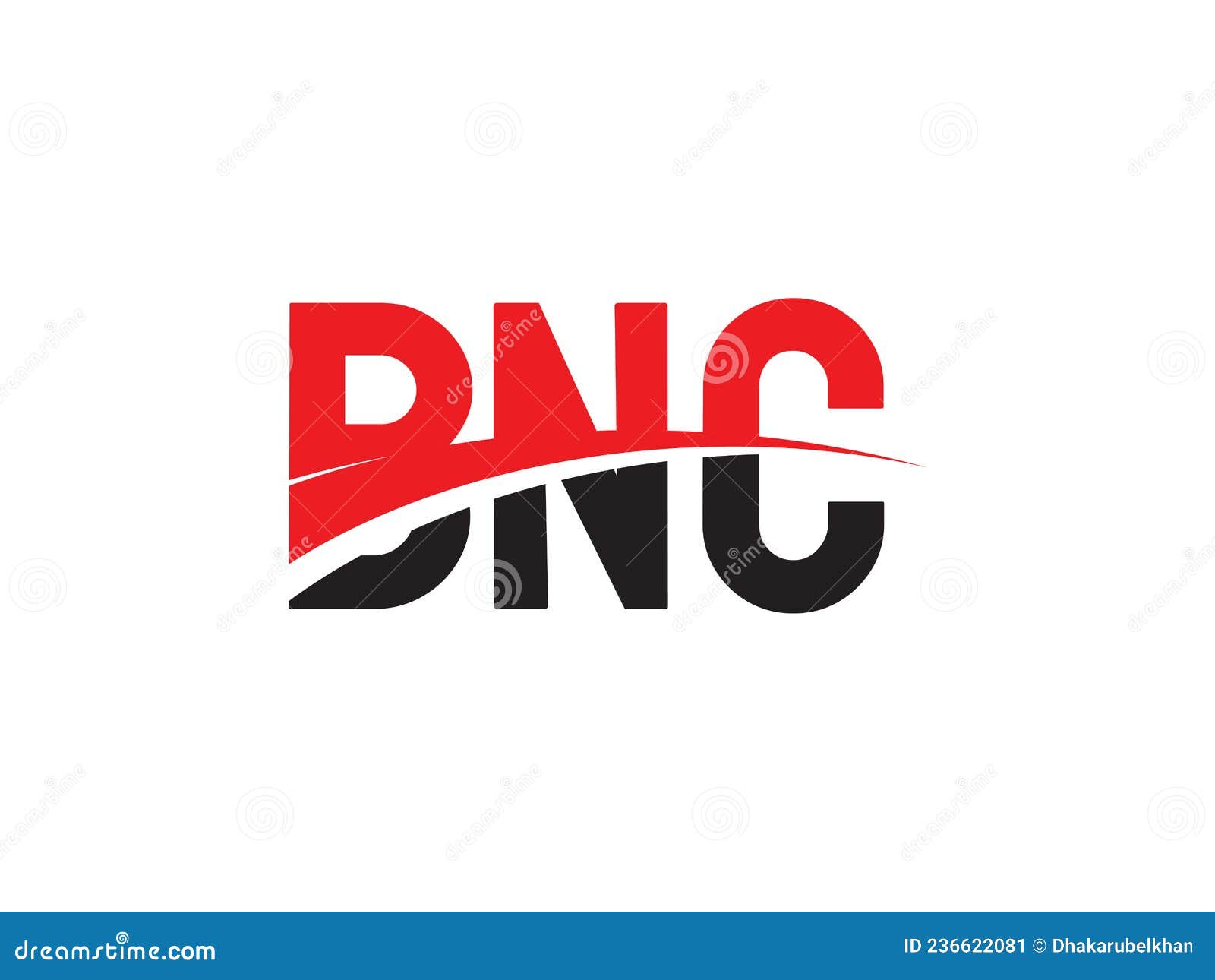 BNC Letter Initial Logo Design Vector Illustration Stock Vector ...