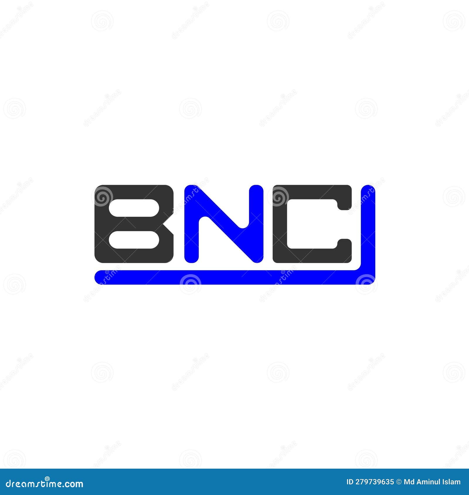 BNC Letter Logo Creative Design with Vector Graphic, BNC Stock Vector ...