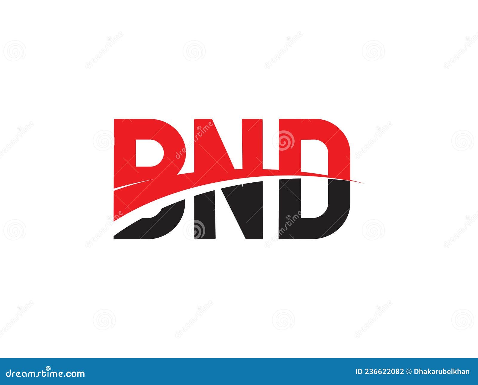 BND Letter Initial Logo Design Vector Illustration Stock Vector ...