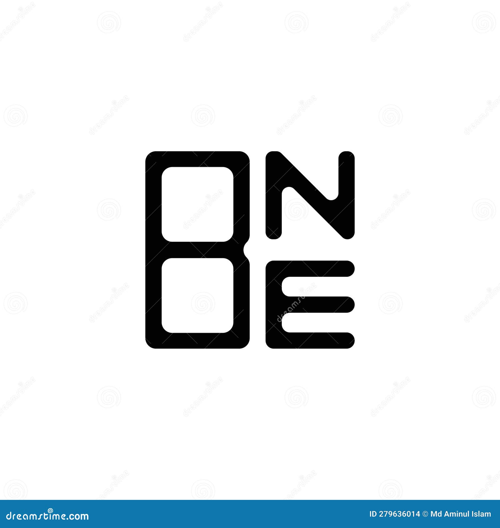 BNE Letter Logo Creative Design with Vector Graphic, BNE Stock Vector ...