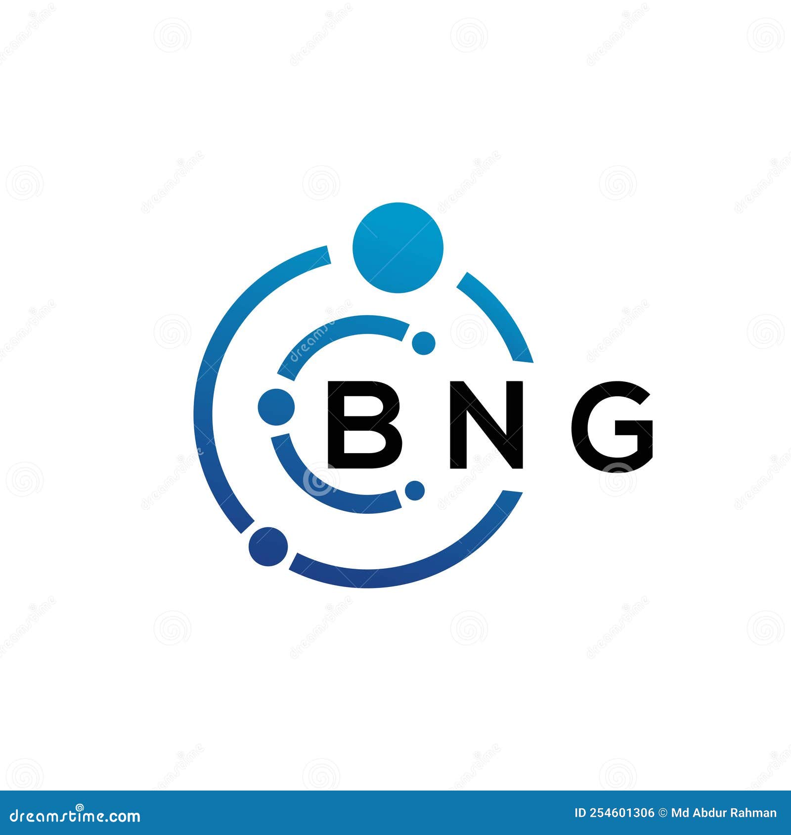 BNG Letter Logo Design on White Background. BNG Creative Initials ...
