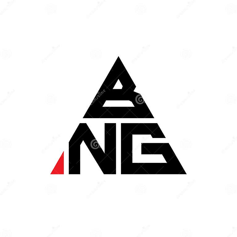 BNG Triangle Letter Logo Design with Triangle Shape. BNG Triangle Logo ...