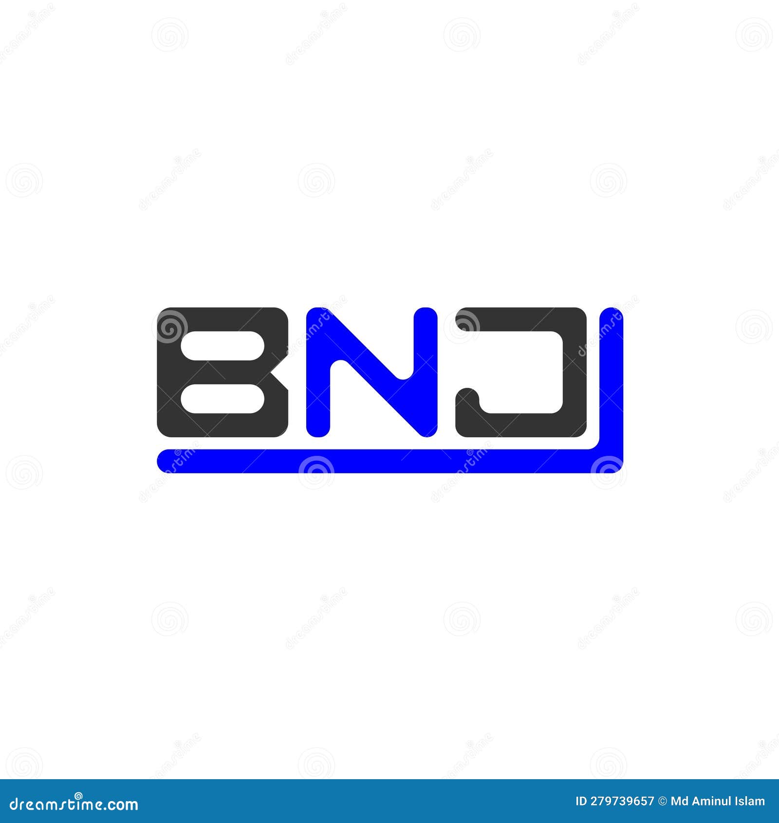 BNJ Letter Logo Creative Design with Vector Graphic, BNJ Stock ...