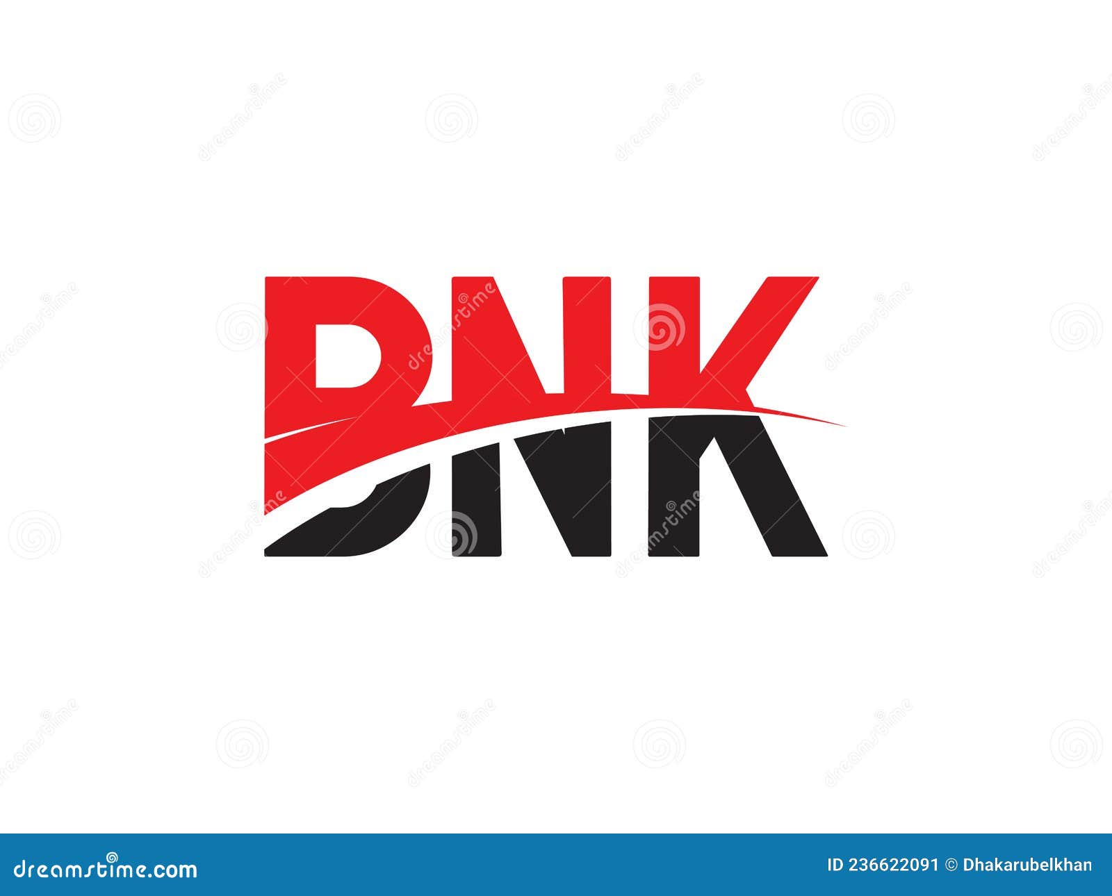 BNK Letter Initial Logo Design Vector Illustration Stock Vector ...