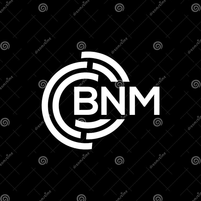 BNM Letter Logo Design on Black Background. BNM Creative Initials ...