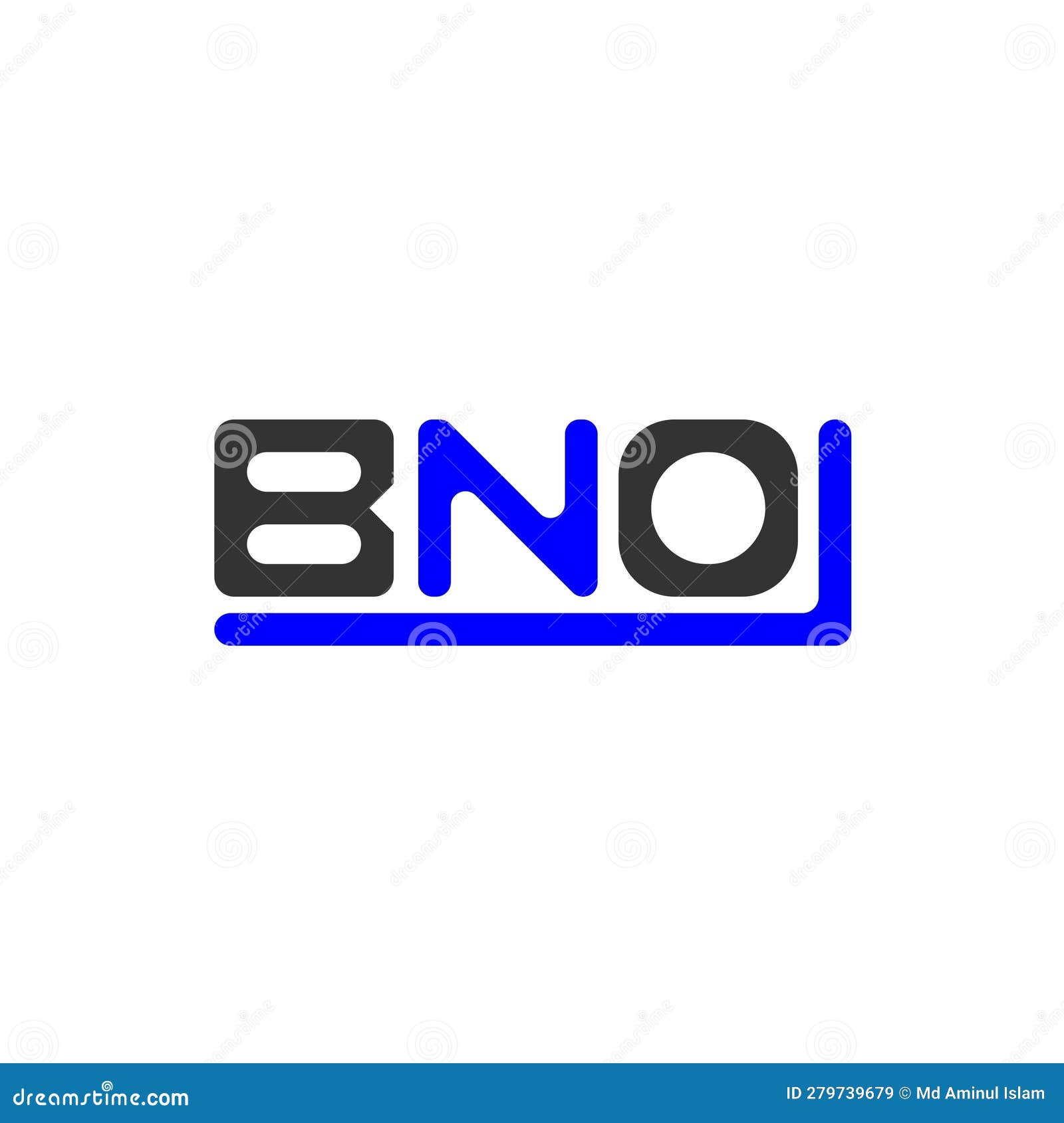 BNO Letter Logo Creative Design with Vector Graphic, BN Stock Vector ...