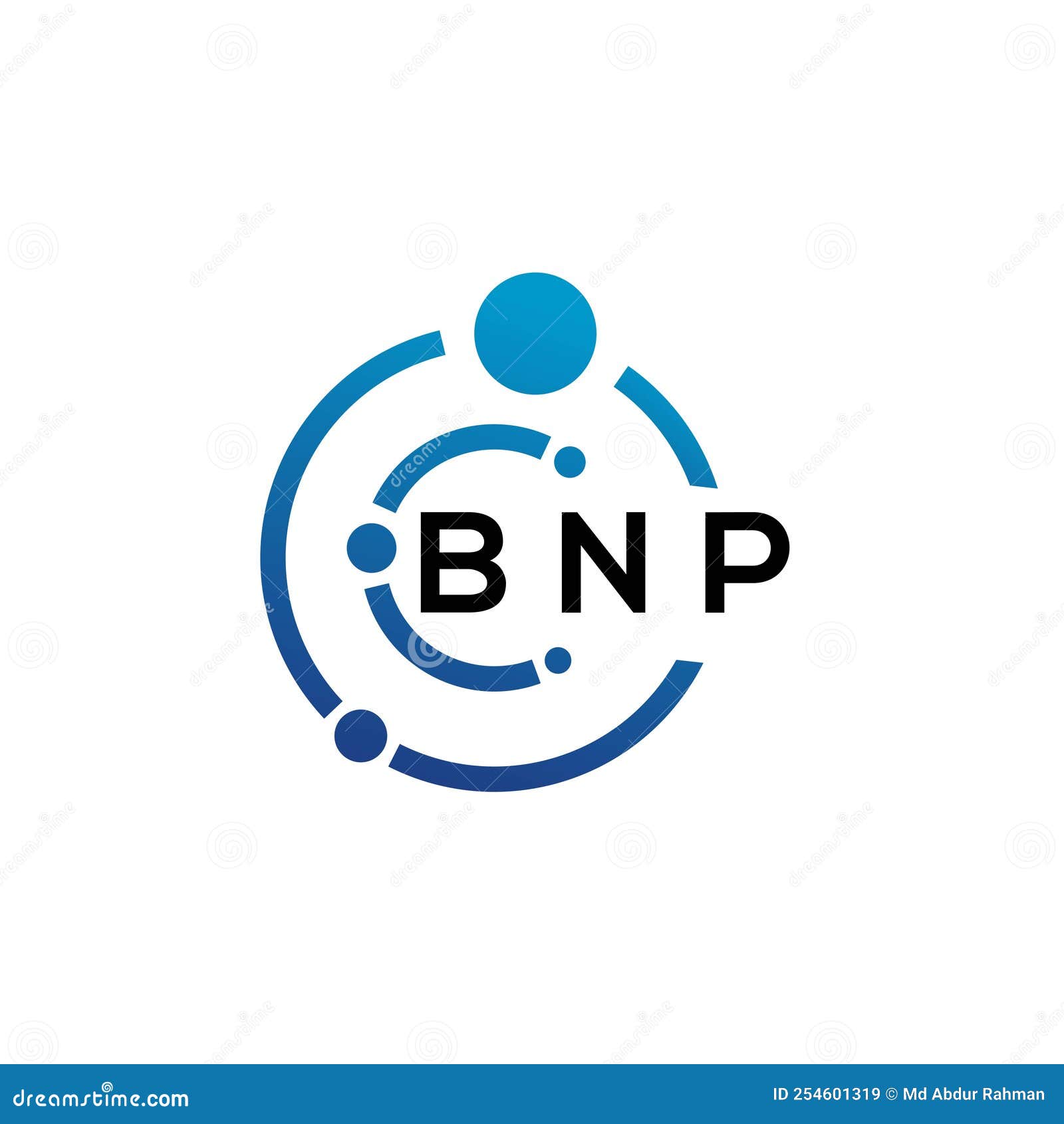 BNP Letter Logo Design on White Background. BNP Creative Initials ...