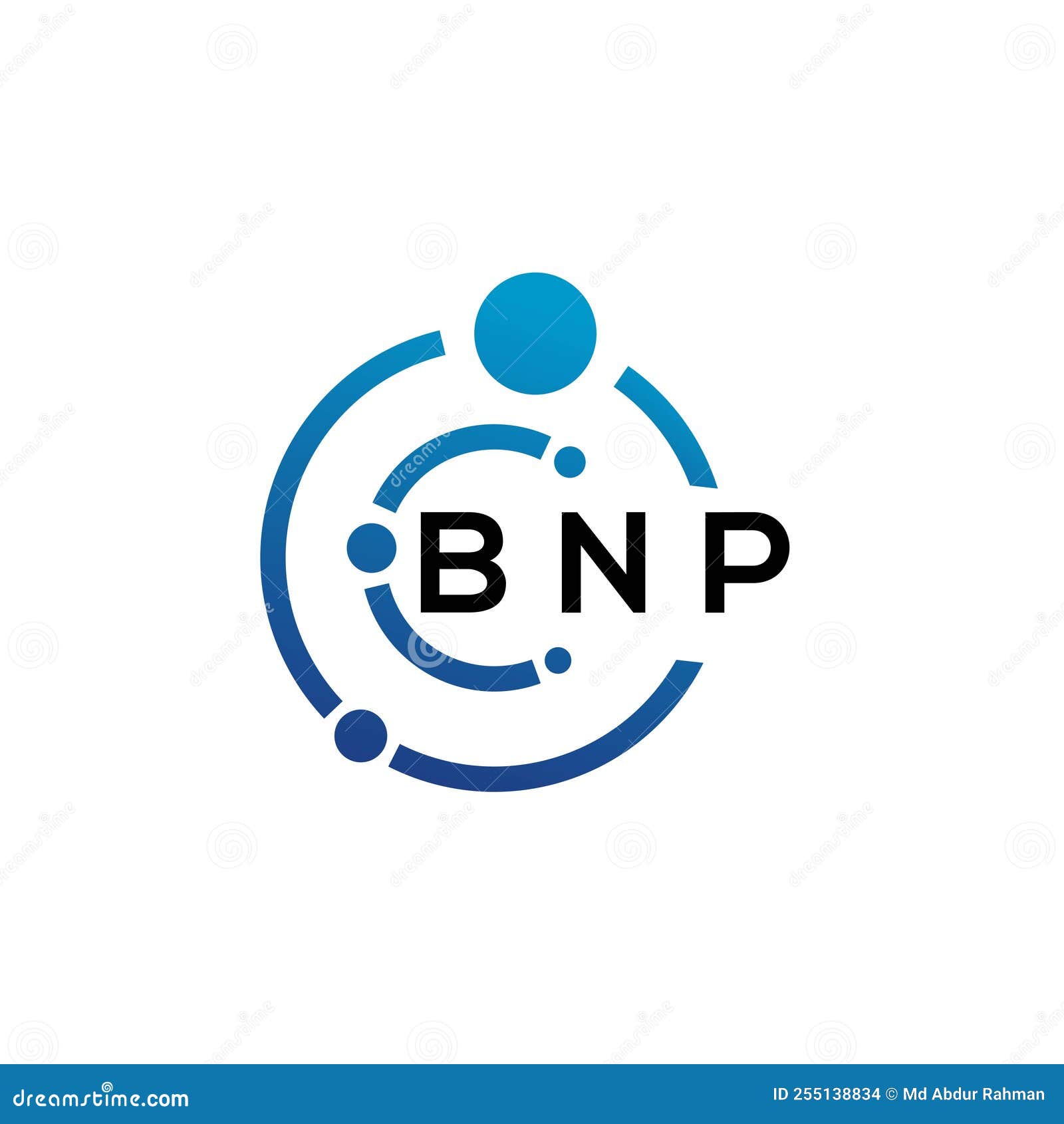 BNP Letter Logo Design on White Background. BNP Creative Initials ...