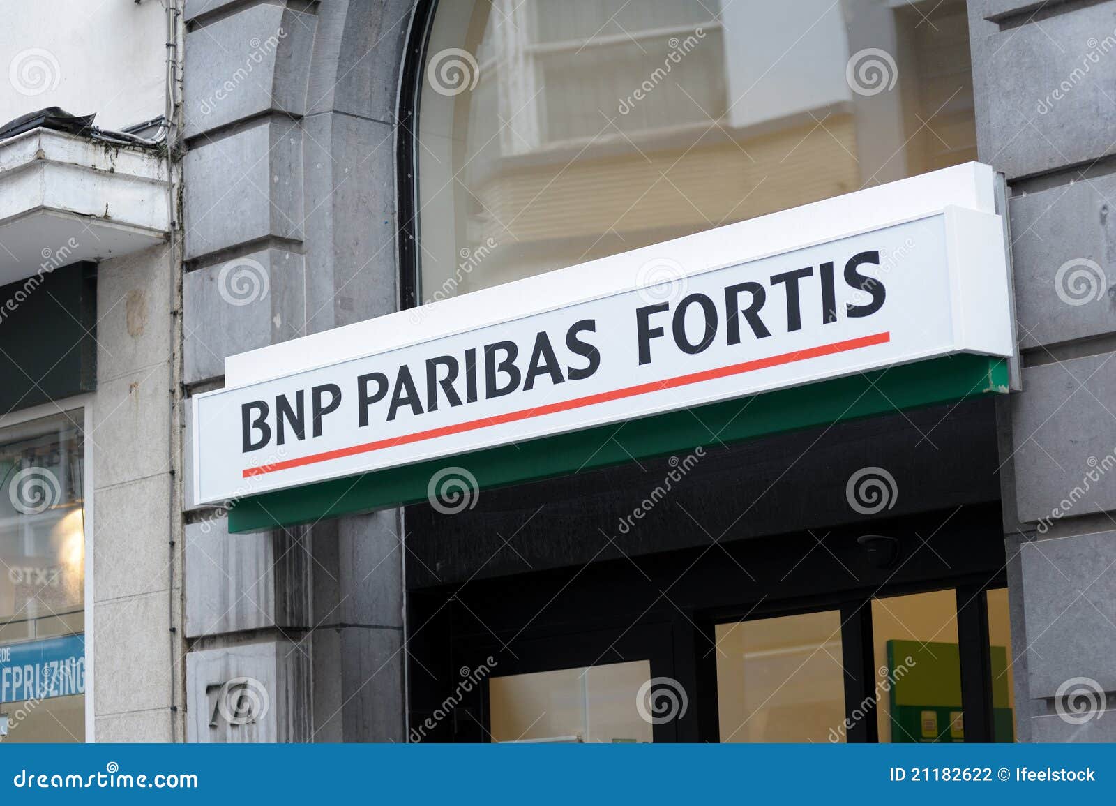 BNP Paribas Fortis sign editorial photography. Image of acronym - 21182622