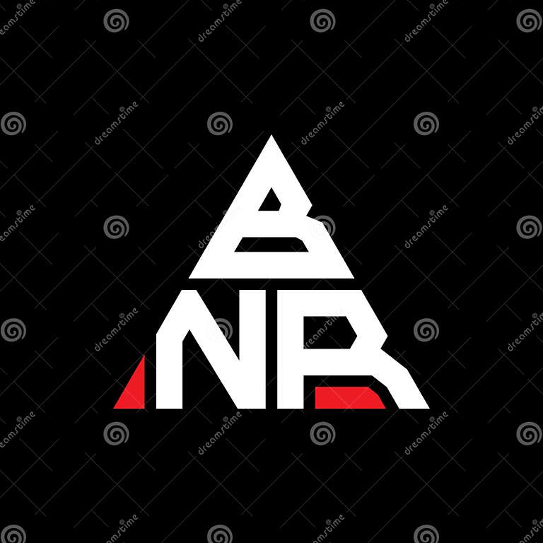 BNR Triangle Letter Logo Design with Triangle Shape. BNR Triangle Logo ...