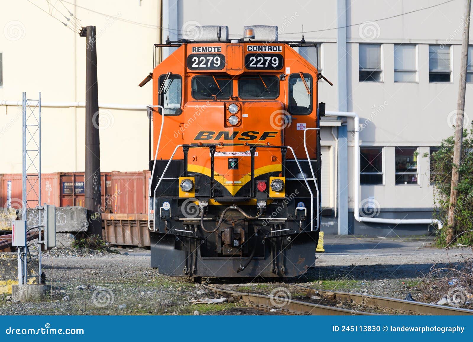 BNSF Remote Control Locomotive in Seattle Editorial Image - Image of ...