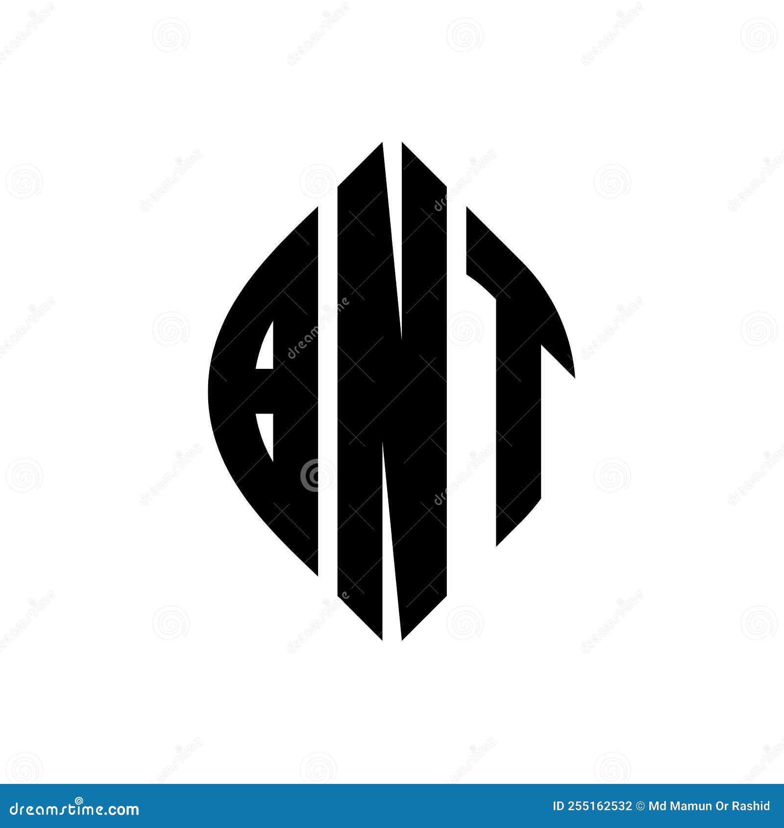 BNT Circle Letter Logo Design with Circle and Ellipse Shape. BNT ...