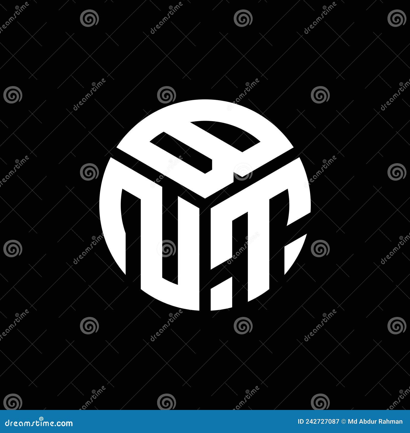 BNT Letter Logo Design on Black Background. BNT Creative Initials ...