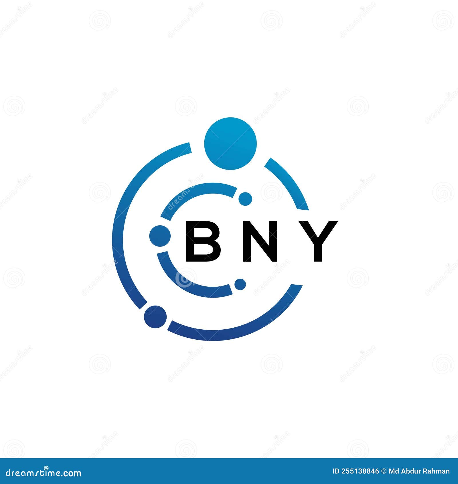 BNY Letter Logo Design on White Background. BNY Creative Initials ...