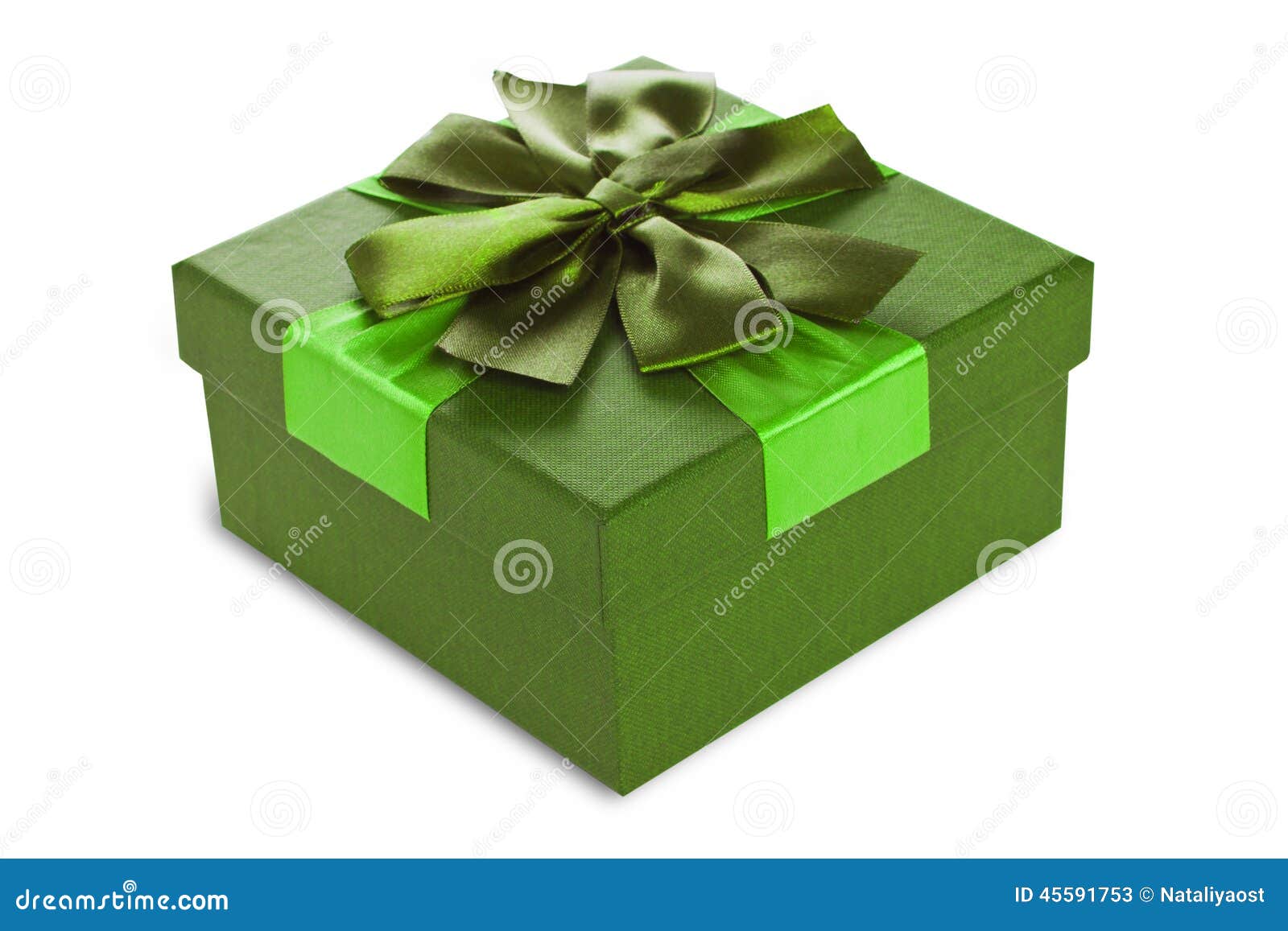 Boîte-cadeau vert image stock. Image du présentable, isolement - 45591753
