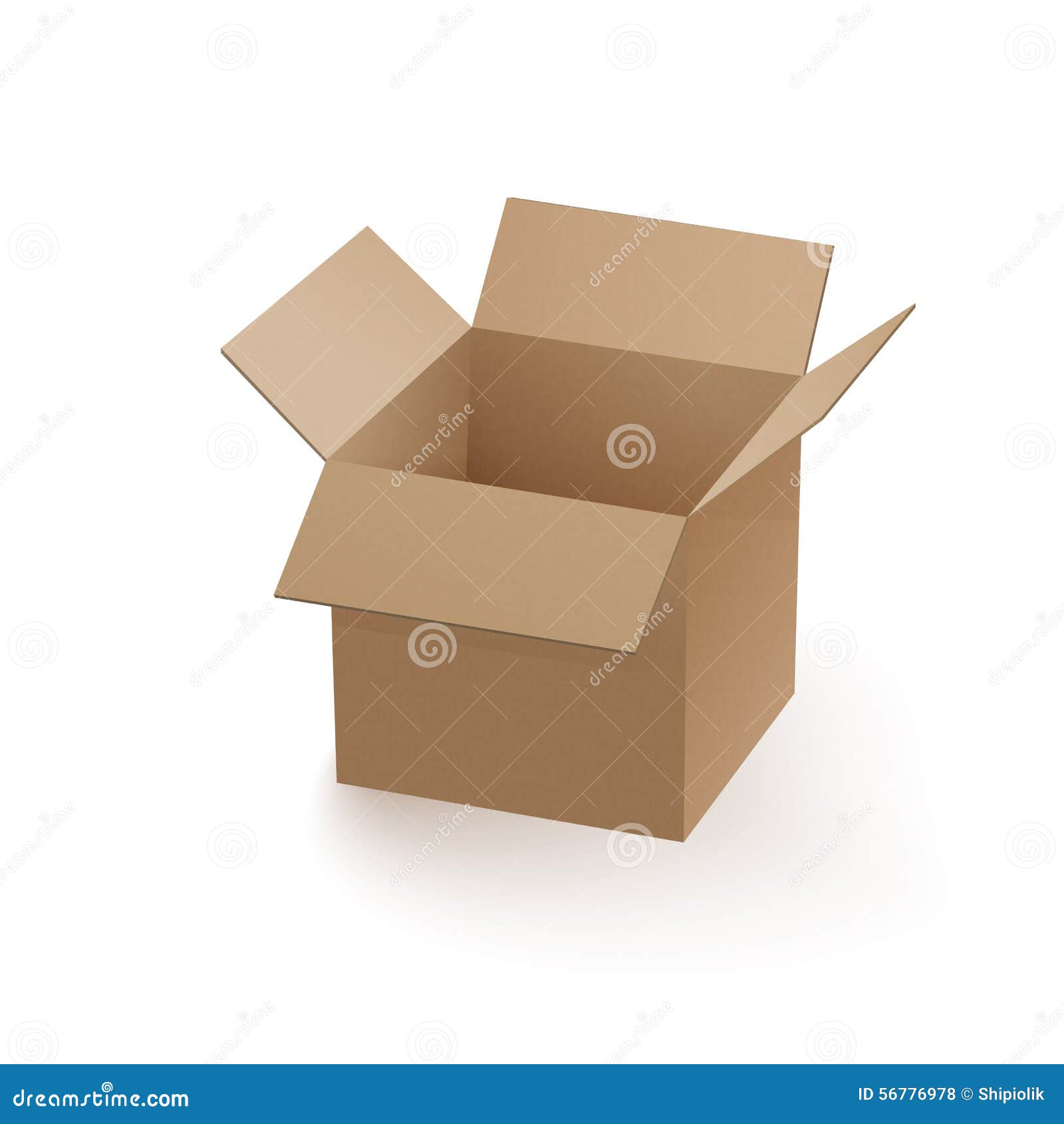 Boîte En Carton Vide Ouverte Illustration de Vecteur - Illustration du ...