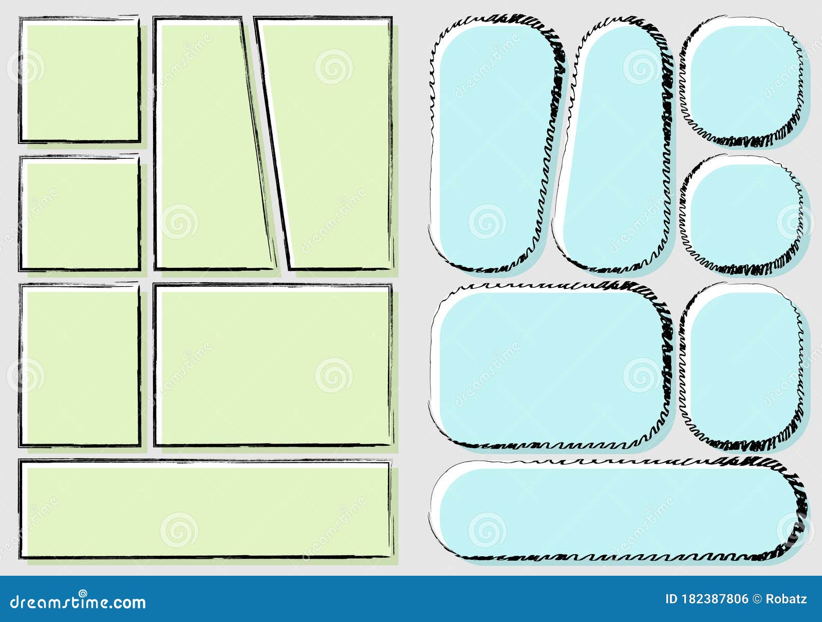 Manga Set Storyboard Layout Template for Rapidly Create the Comic Book ...