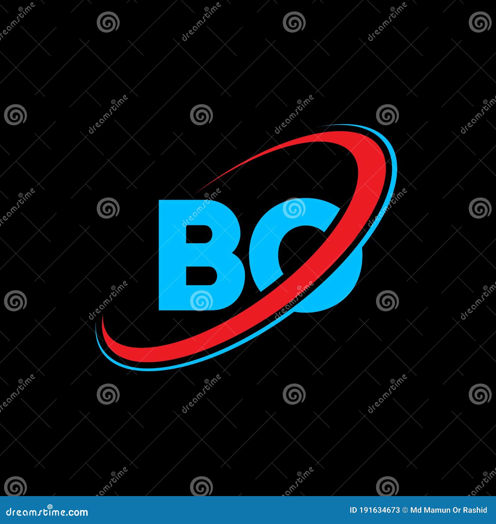 BO B O Letter Logo Design. Initial Letter BO Linked Circle Uppercase ...