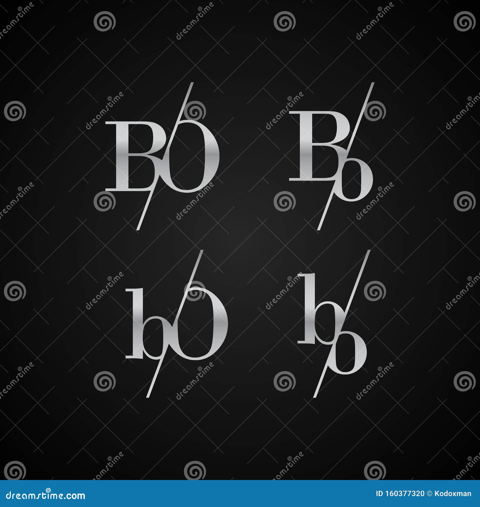 BO Initial Letter Elegant Symbol Template Vector Stock Vector ...