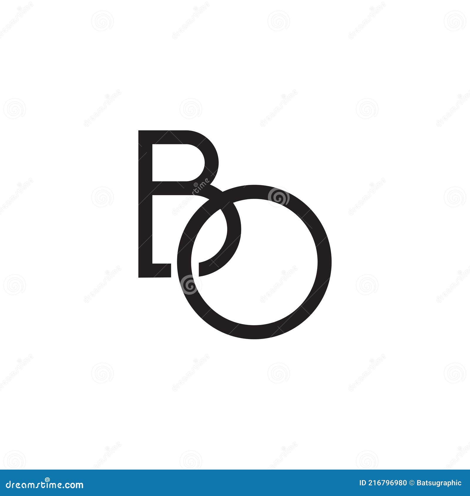 Bo Initial Letter Vector Logo Stock Vector - Illustration of capital ...
