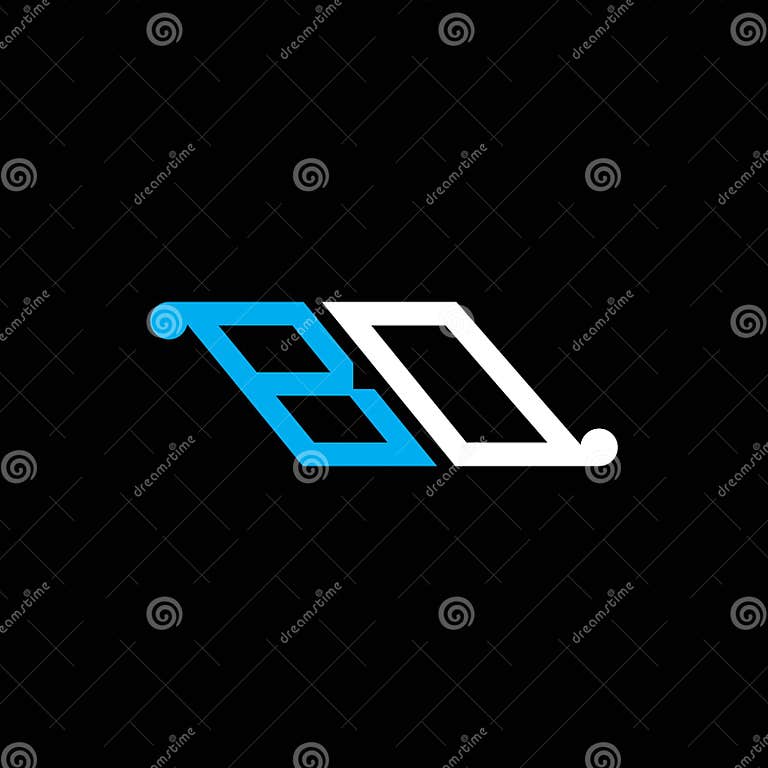 BO Letter Logo Creative Design with Vector Stock Vector - Illustration ...