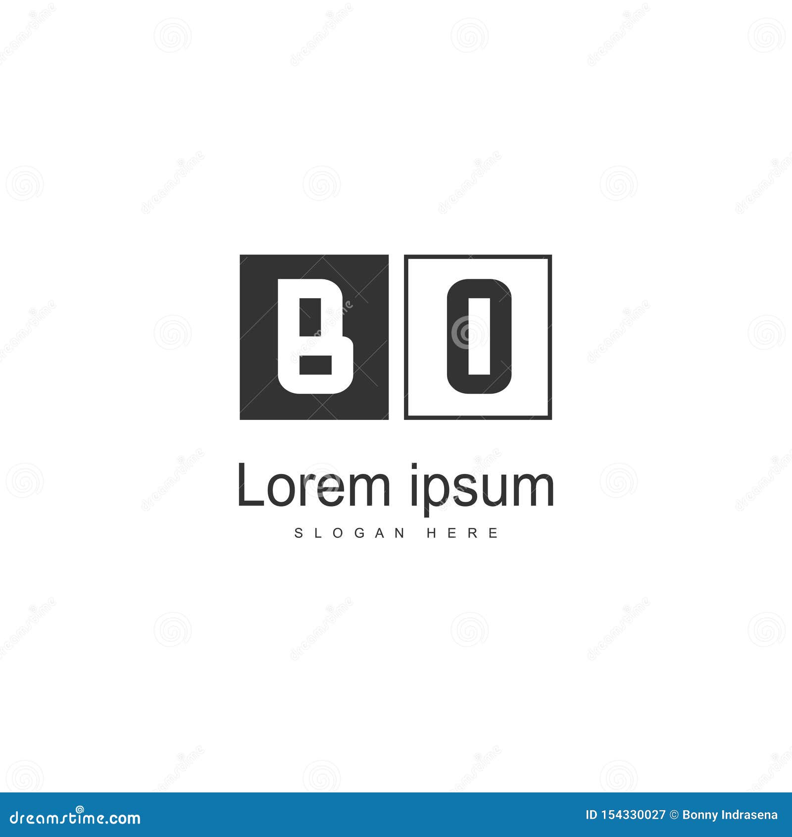 BO Letter Logo Design. Creative Modern BO Letters Icon Illustration ...