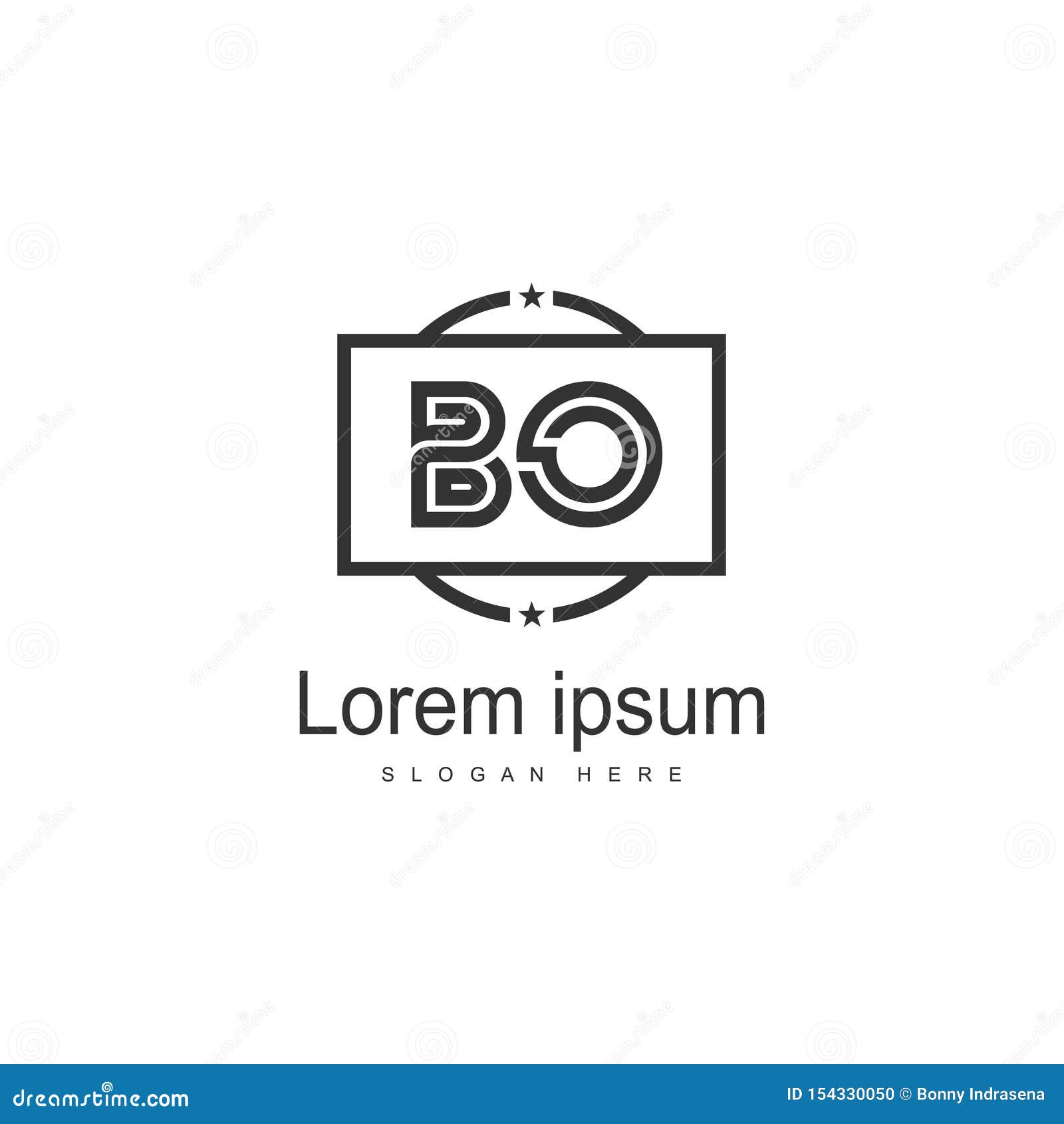 BO Letter Logo Design. Creative Modern BO Letters Icon Illustration ...