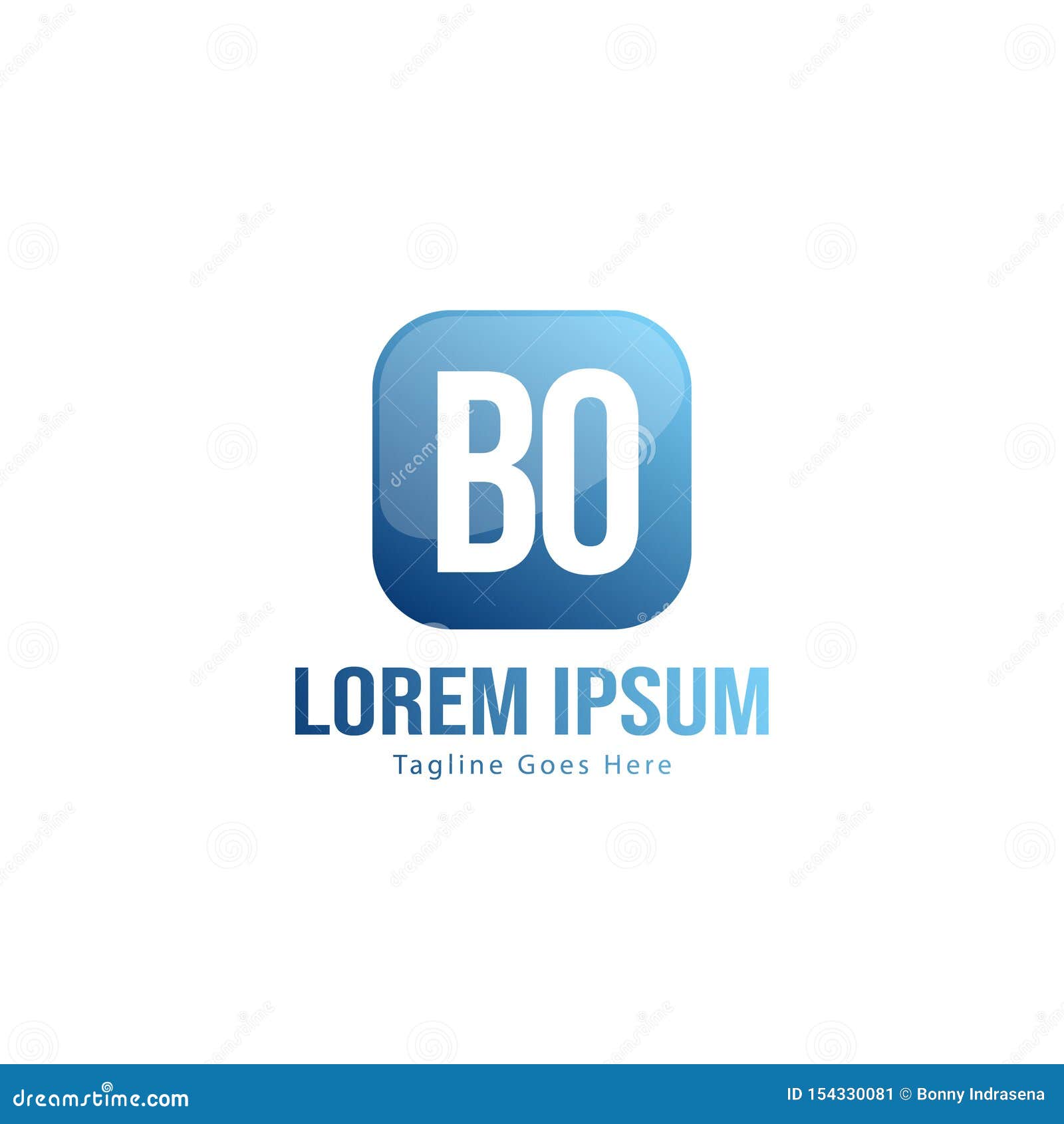 BO Letter Logo Design. Creative Modern BO Letters Icon Illustration ...