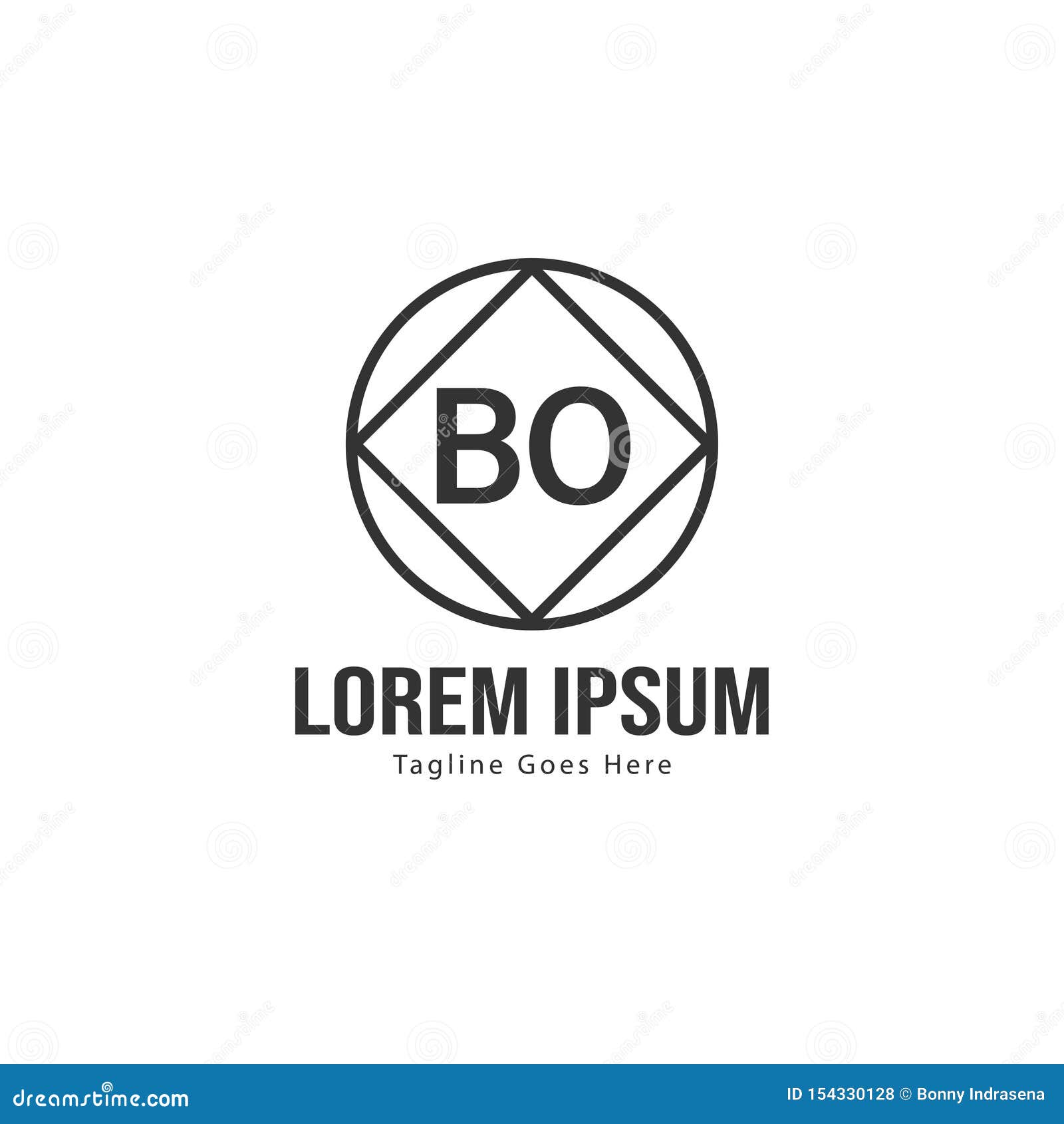 BO Letter Logo Design. Creative Modern BO Letters Icon Illustration ...