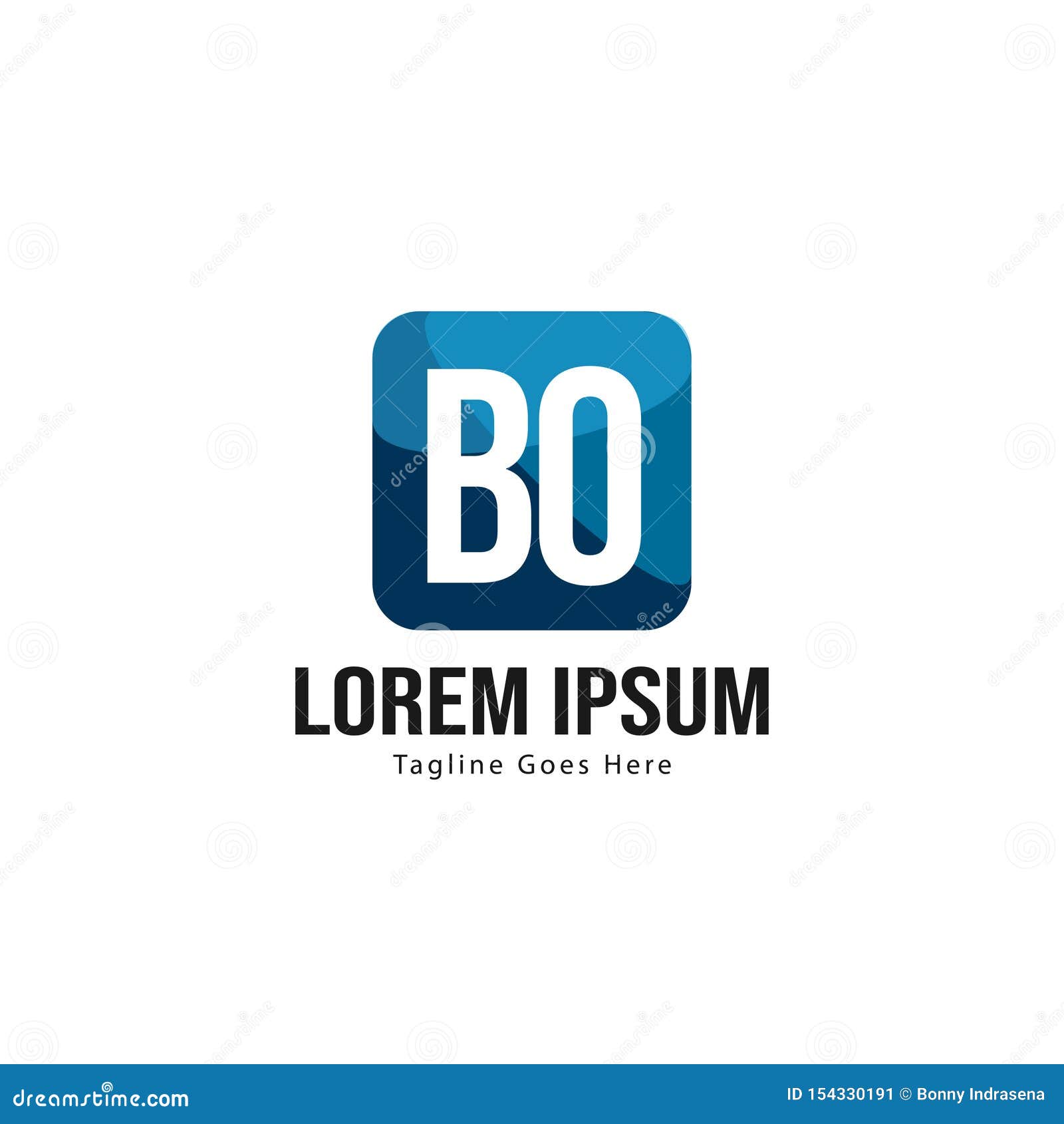 BO Letter Logo Design. Creative Modern BO Letters Icon Illustration ...