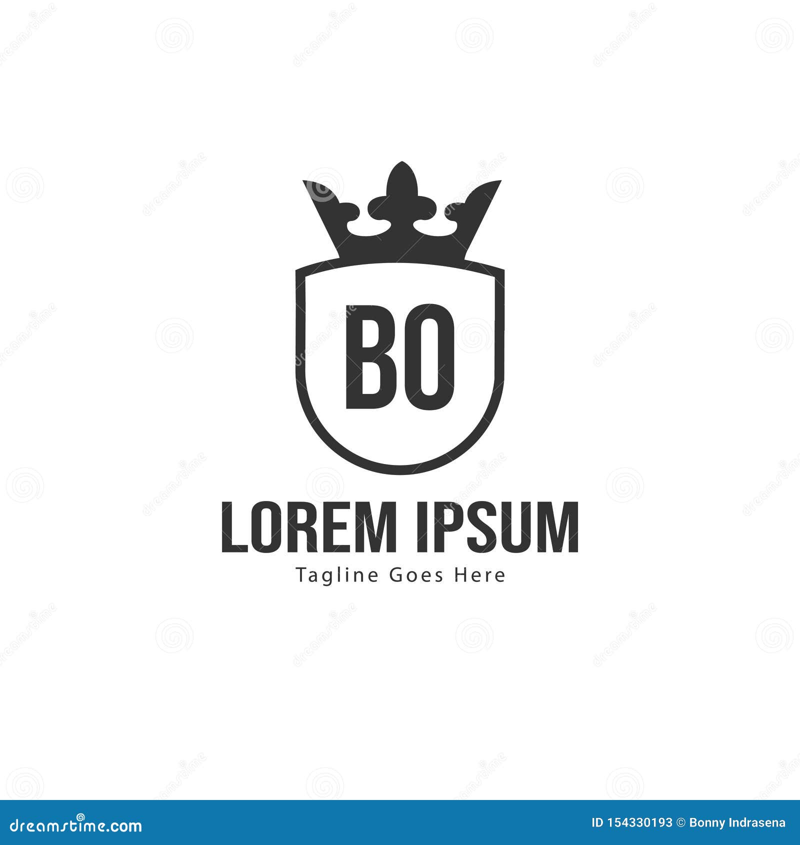 BO Letter Logo Design. Creative Modern BO Letters Icon Illustration ...