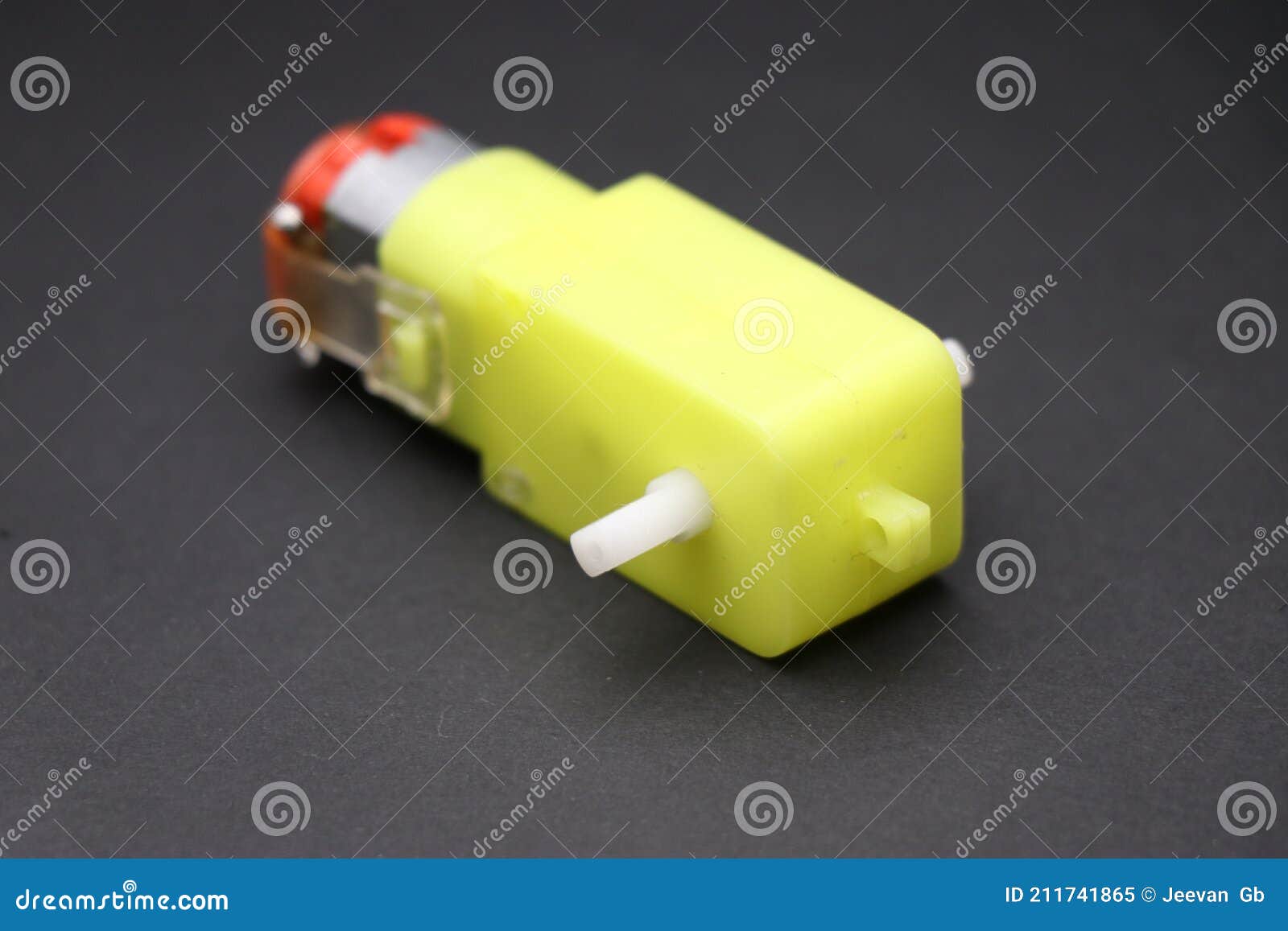 BO Motor Also Called As Dual Shaft Geared Motor on Black Background ...