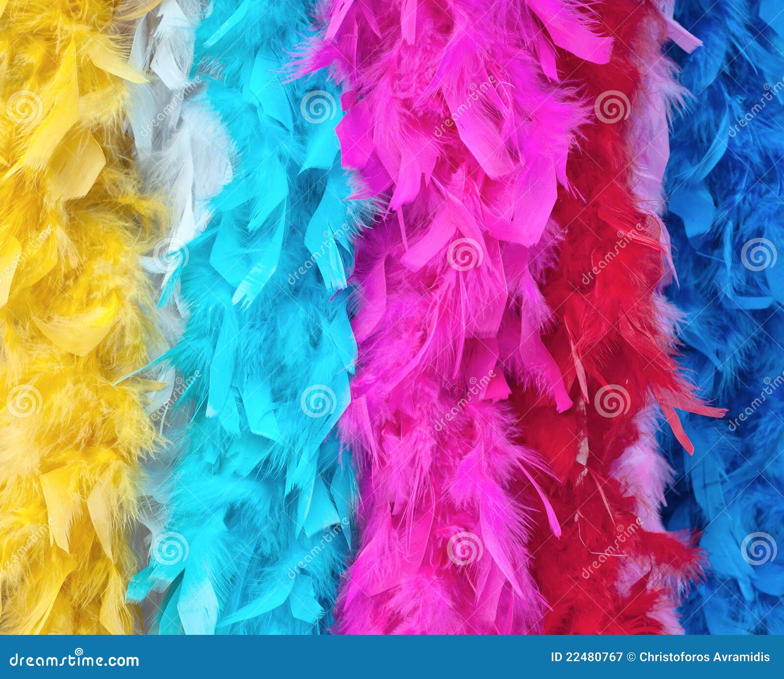 Boa di piuma multicolori immagine stock. Immagine di vestito - 22480767
