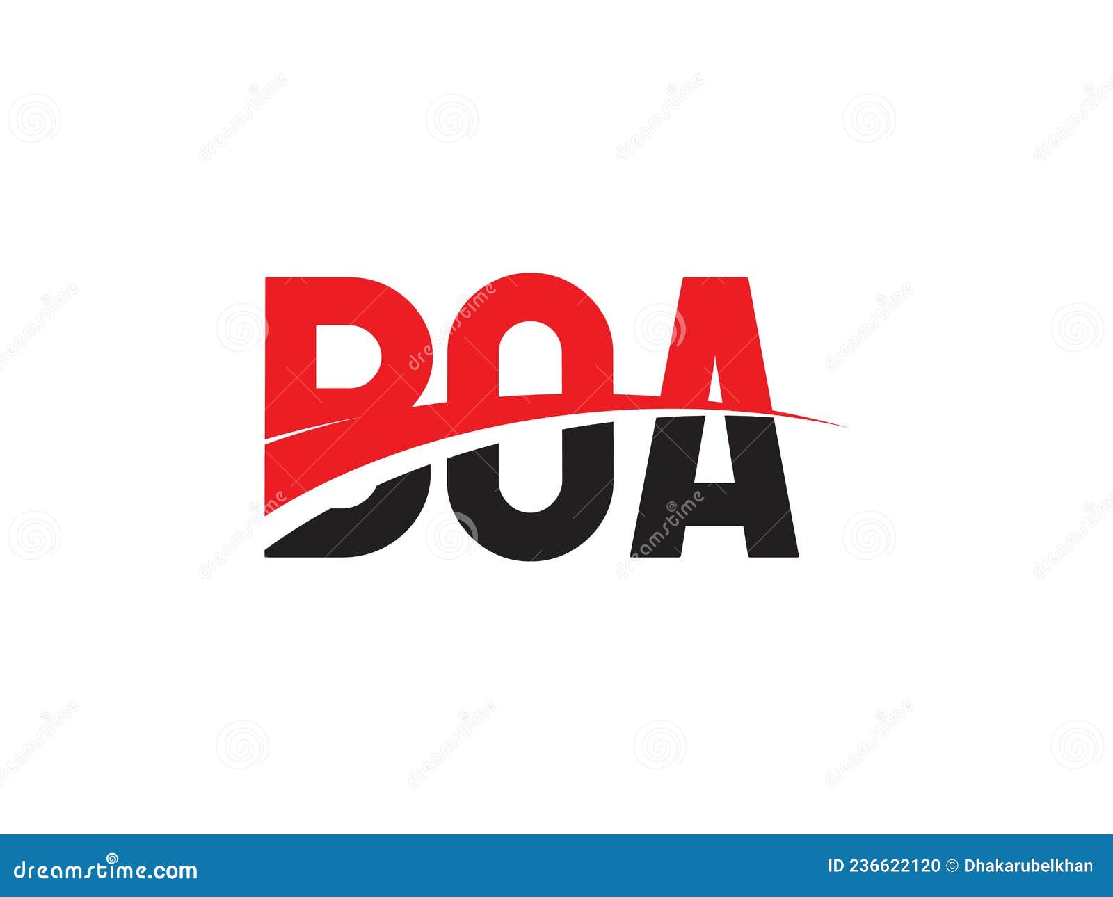 BOA Letter Initial Logo Design Vector Illustration Stock Vector ...