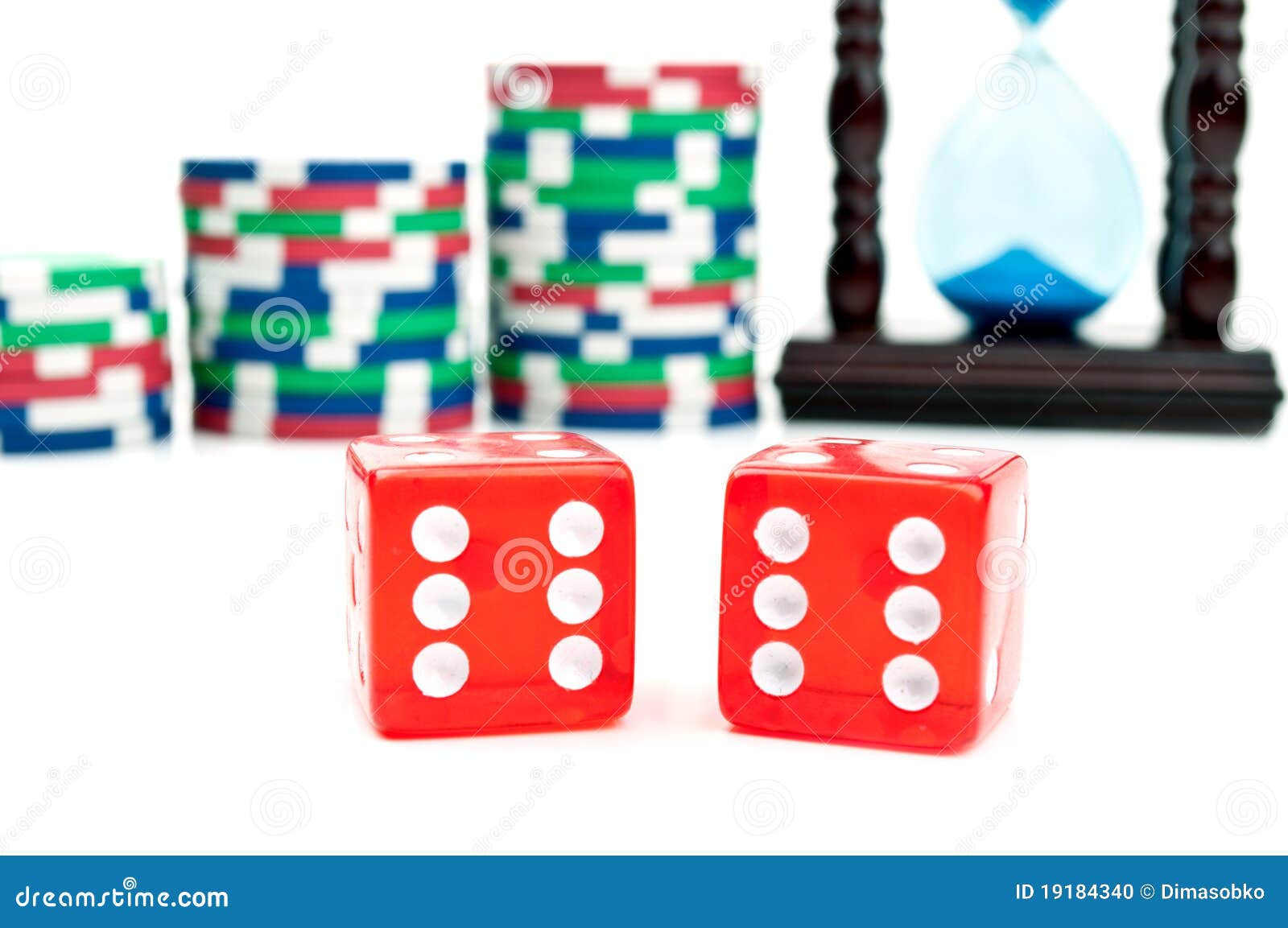 Boa sorte nos dados foto de stock. Imagem de gambling - 19184340