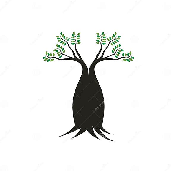 Boab tree logo stock vector. Illustration of shape, logo - 51675388