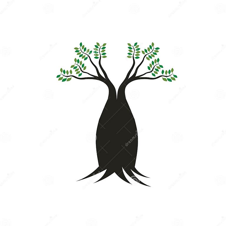Boab tree logo stock vector. Illustration of shape, logo - 51675388