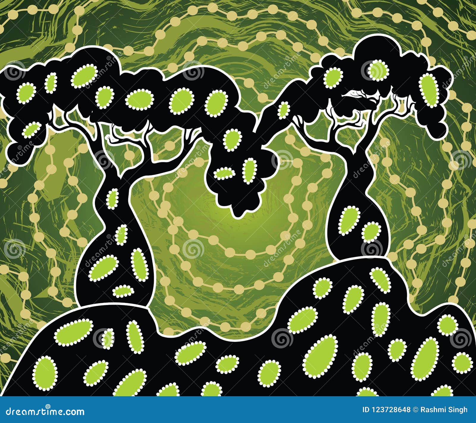 Boab Or Baobab Tree Set Vector Trees Silhouette Logo Concept Stock ...