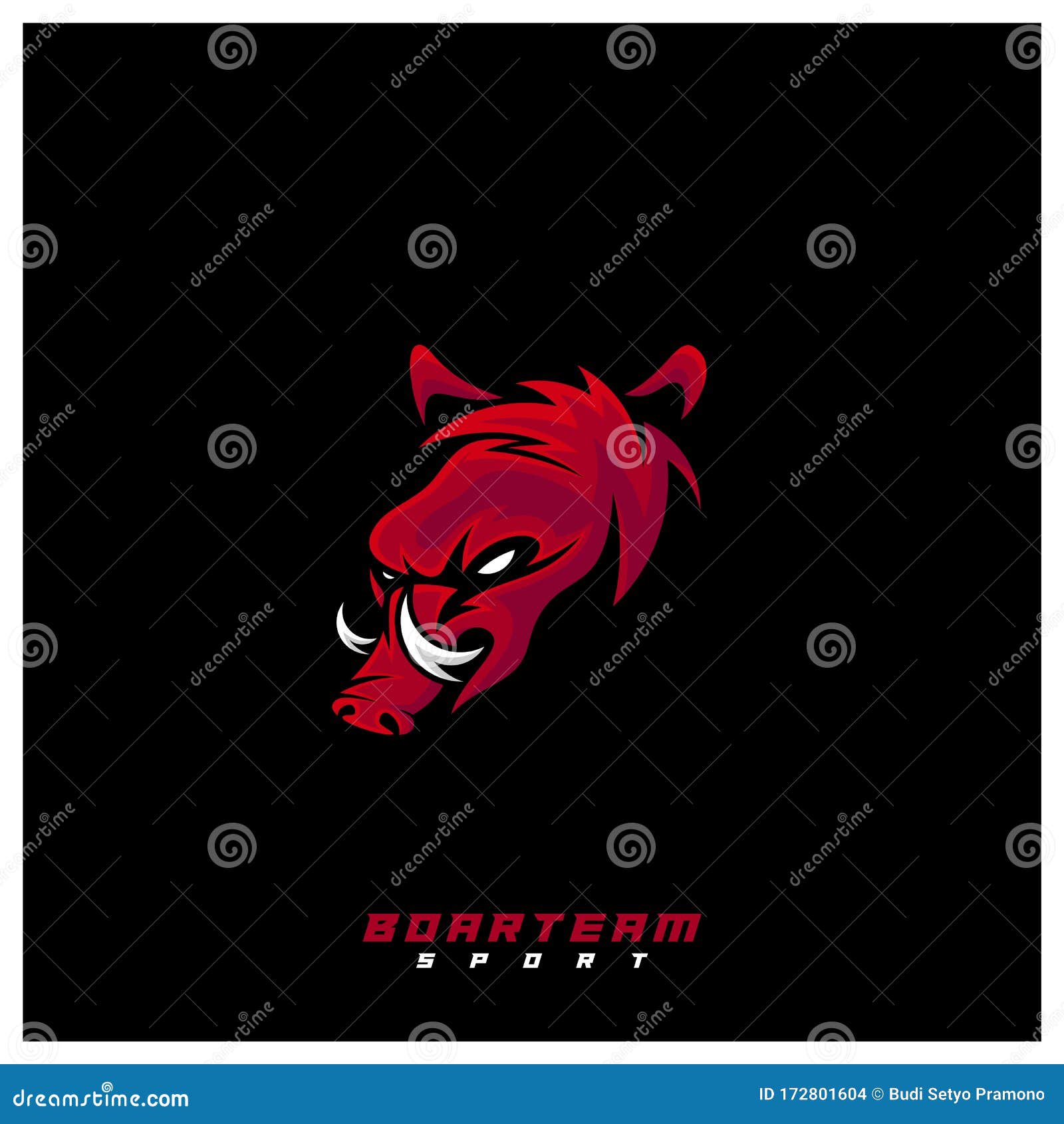Boar Esport Gaming Mascot Logo Template Vector. Modern Head Boar Logo ...