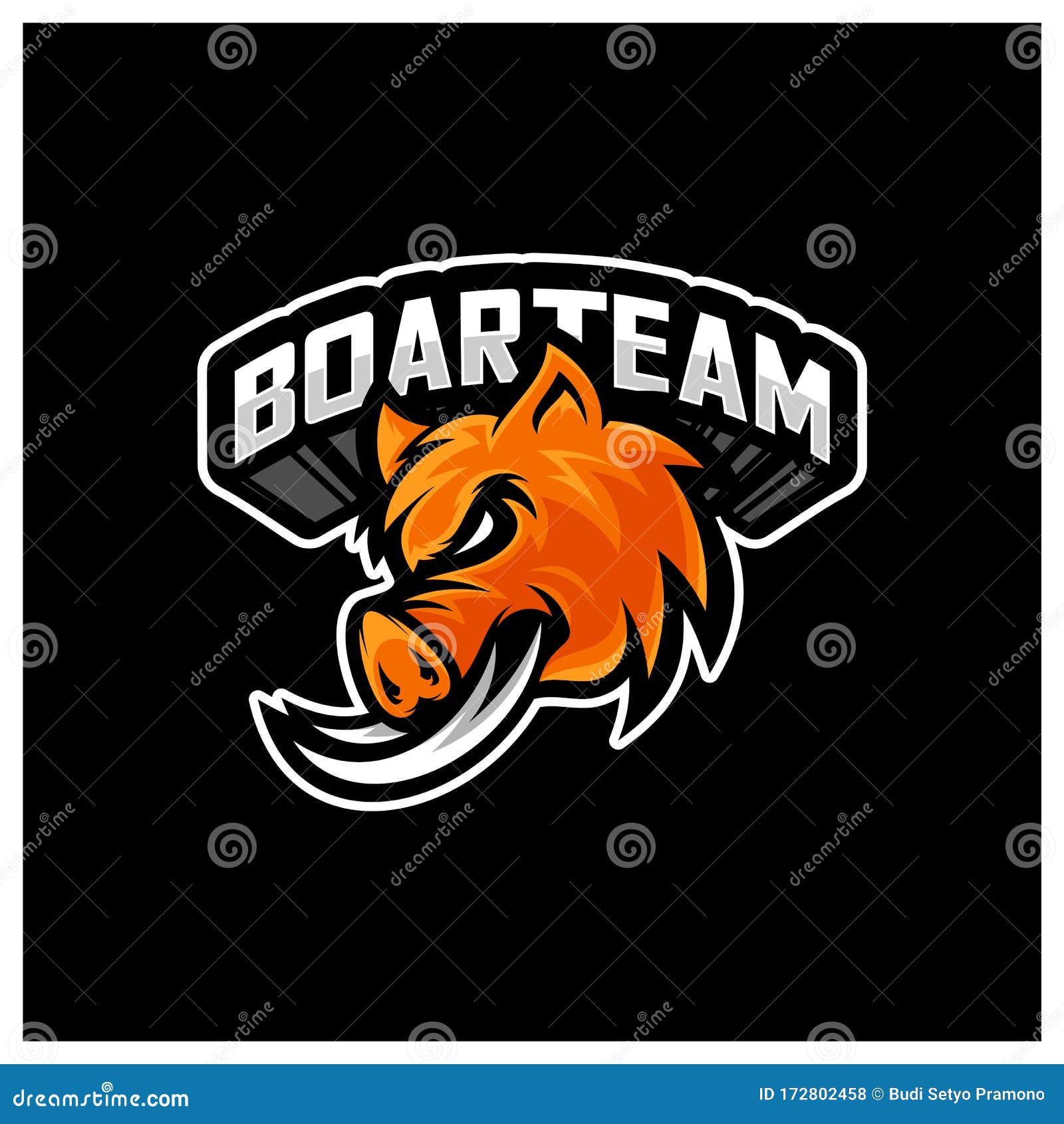 Boar Esport Gaming Mascot Logo Template Vector. Modern Head Boar Logo ...